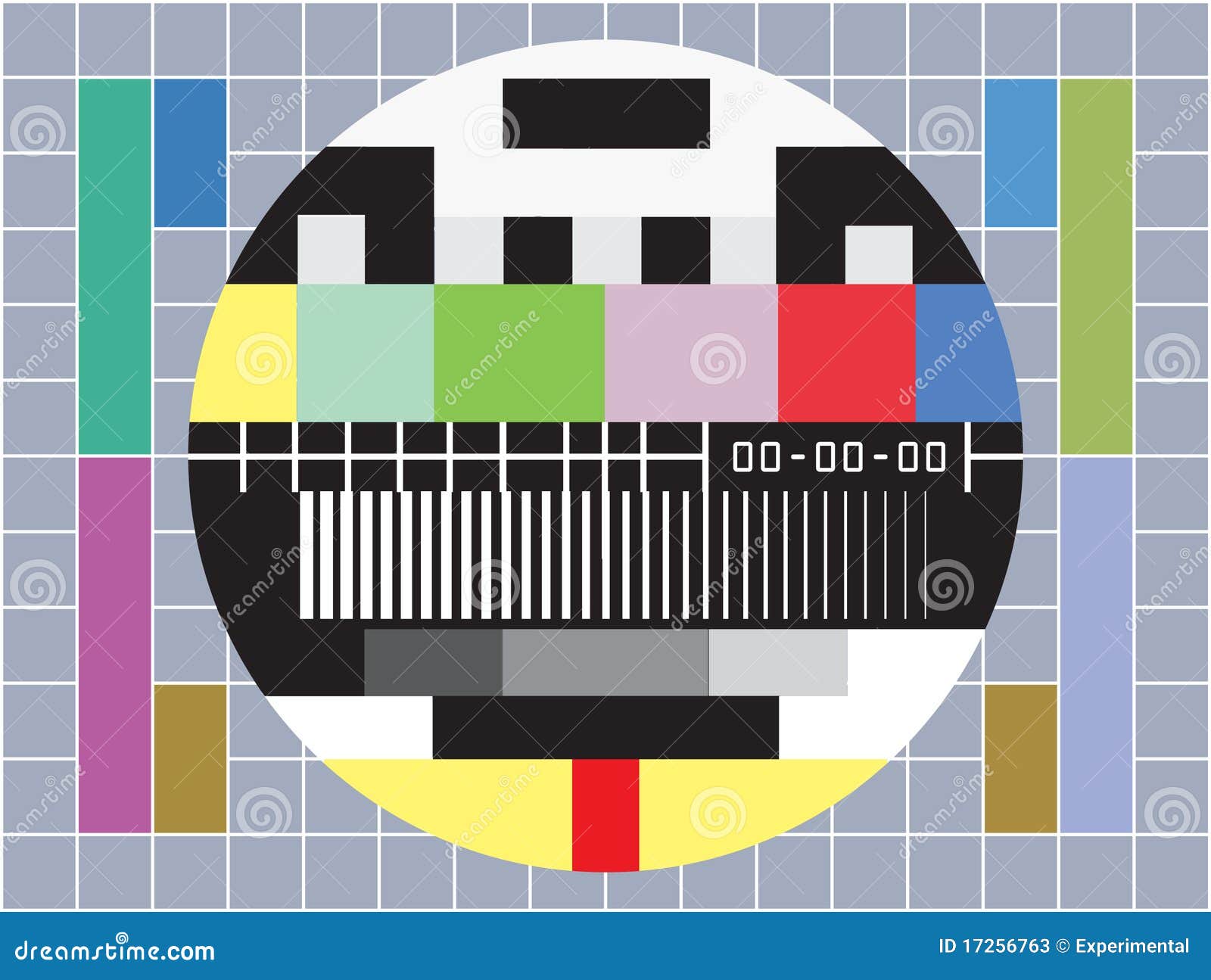 Old Tv Test Screen. Retro No Channel Signal Screensaver Cartoon Vector ...