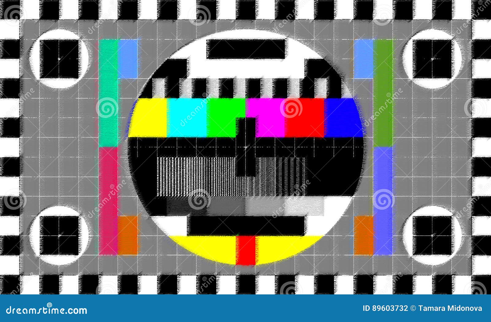TV-testbeeld stock foto. Image of affiche, antenne, uitzending - 89603732