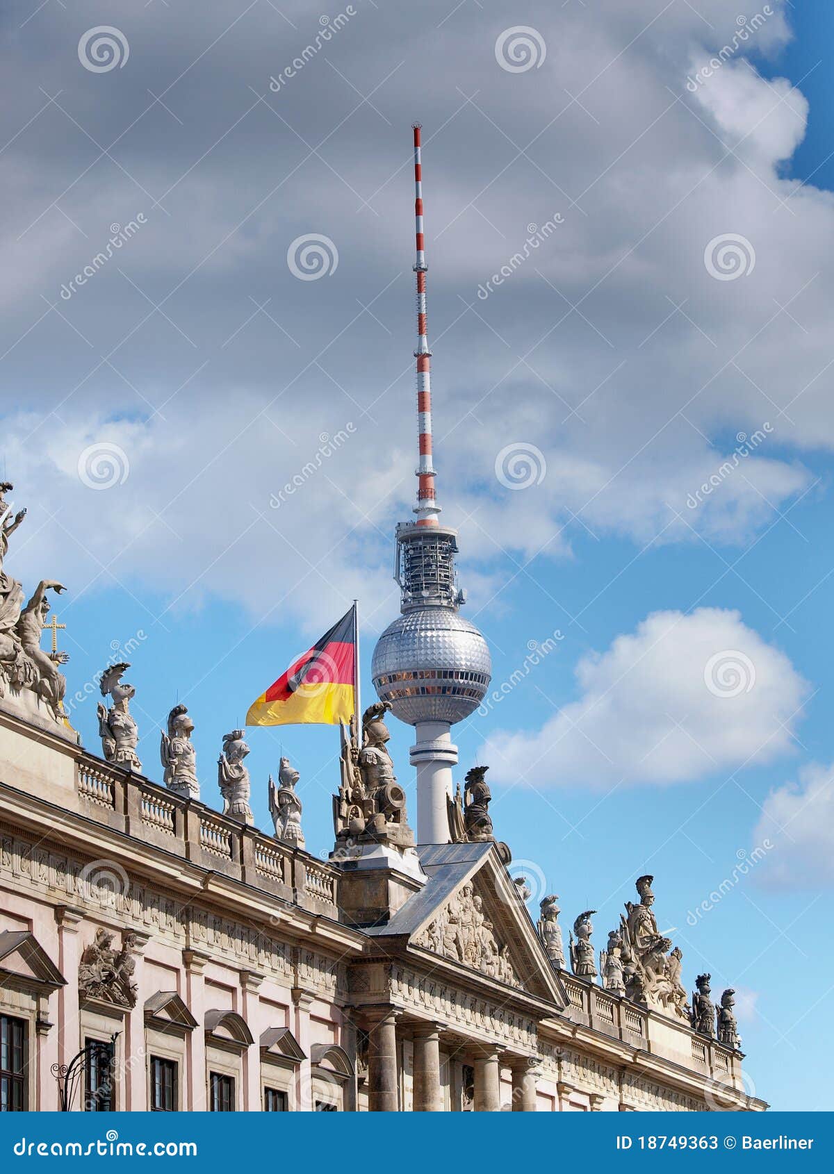 TV tower stock image. Image of architecture, city, church - 18749363