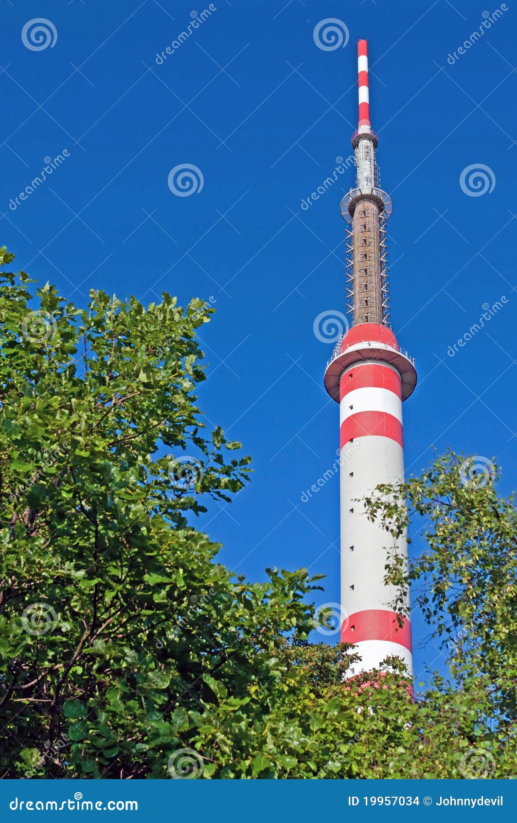 TV Tower stock photo. Image of connection, high, leaves - 19957034