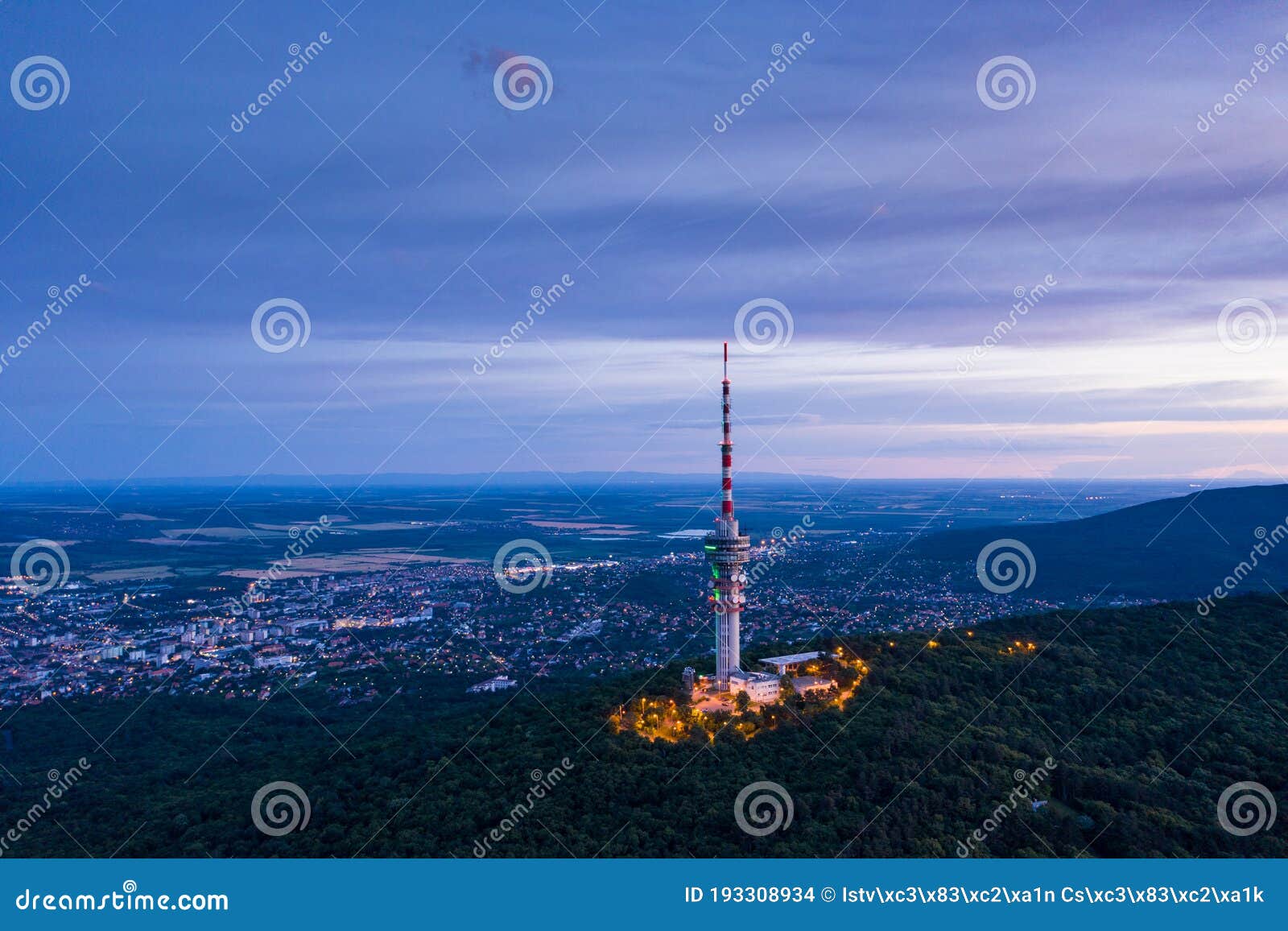 TV tower in Pecs Hungary stock photo. Image of mobile - 193308934