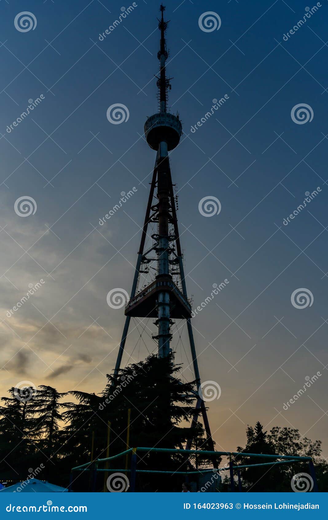 Tv tower in the sunset stock image. Image of ancient - 164023963