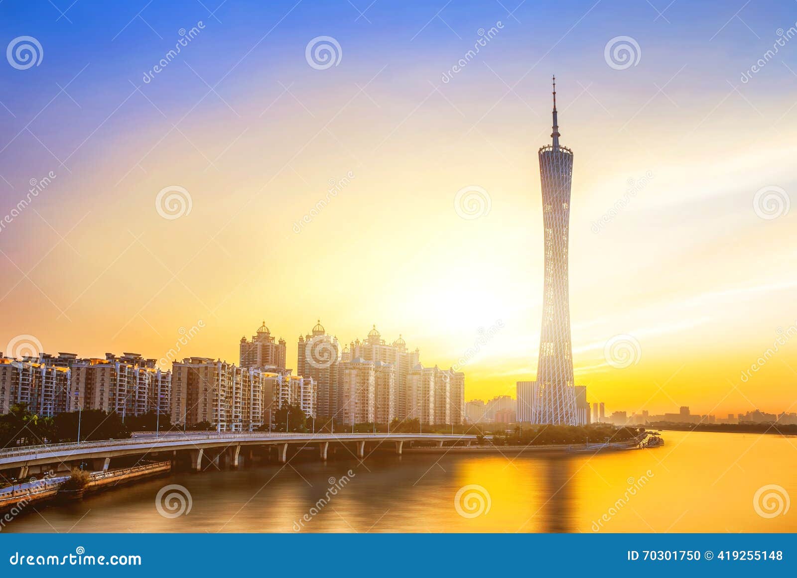 TV Tower sunset scenery stock photo. Image of horizontal - 70301750