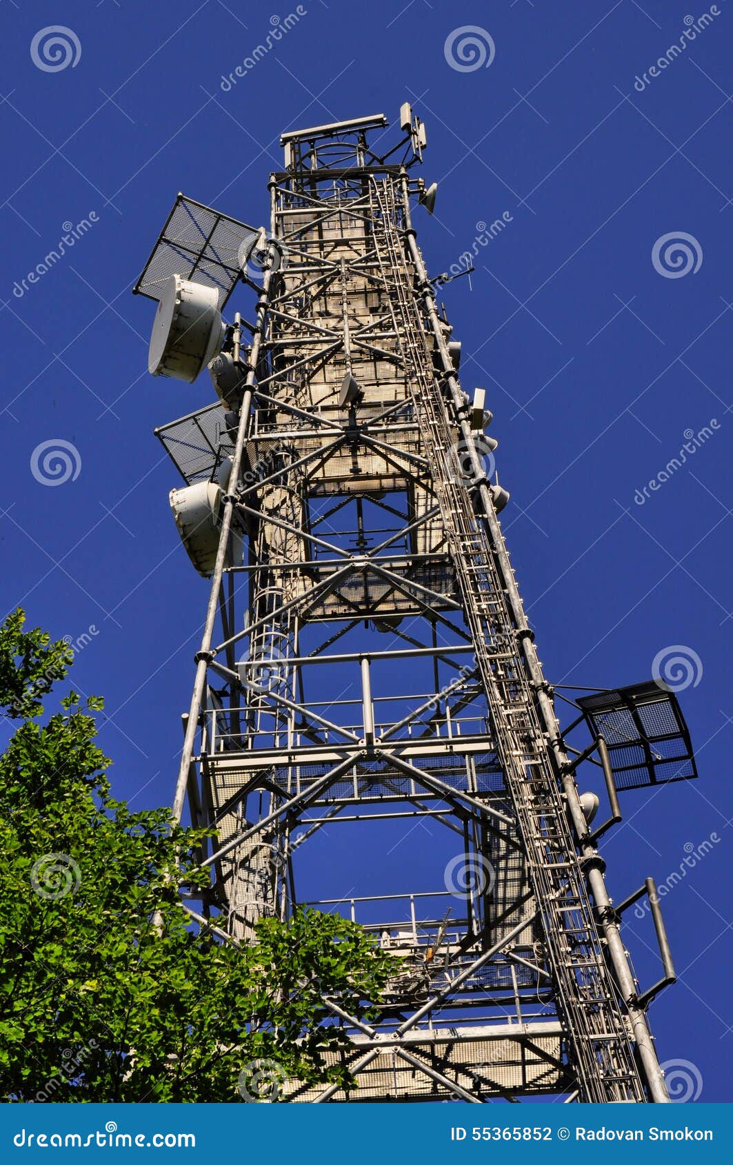 TV transmitter stock photo. Image of antenna, pine, mountain - 55365852