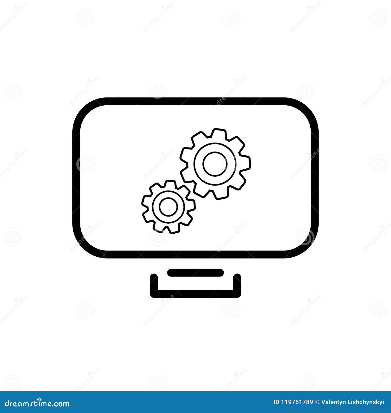 Tv tuning icon stock illustration. Illustration of icon - 119761789