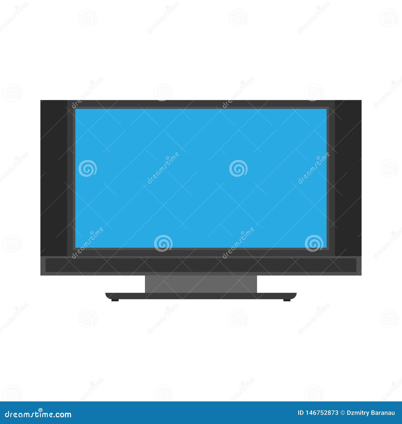 TV Unit Communication Equipment Screen Vector. Interior Multimedia ...