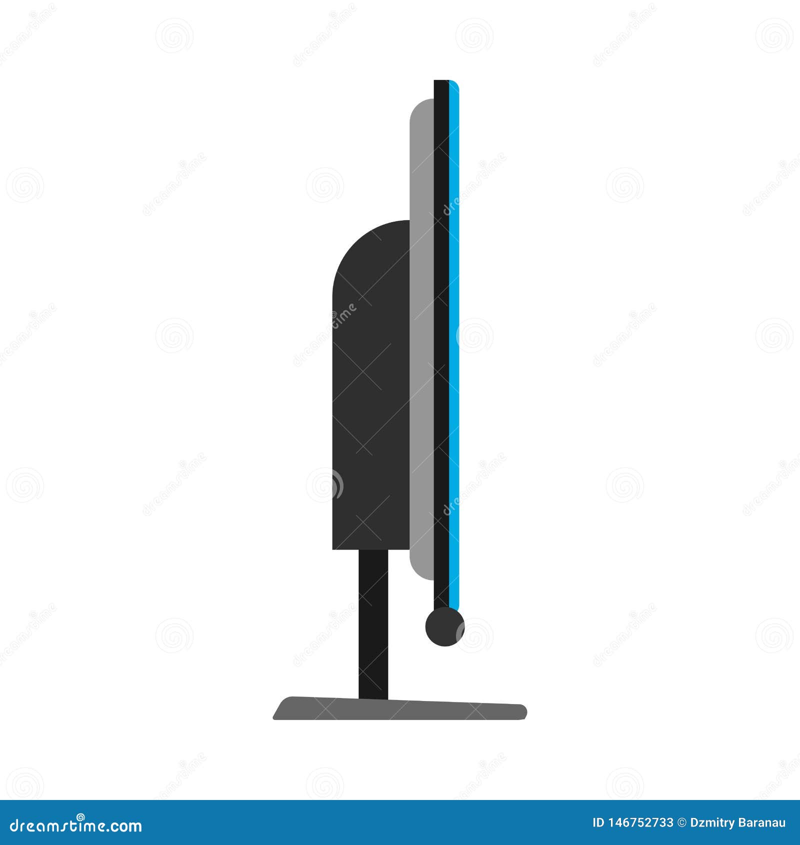 TV Unit Communication Equipment Screen Vector. Interior Multimedia ...