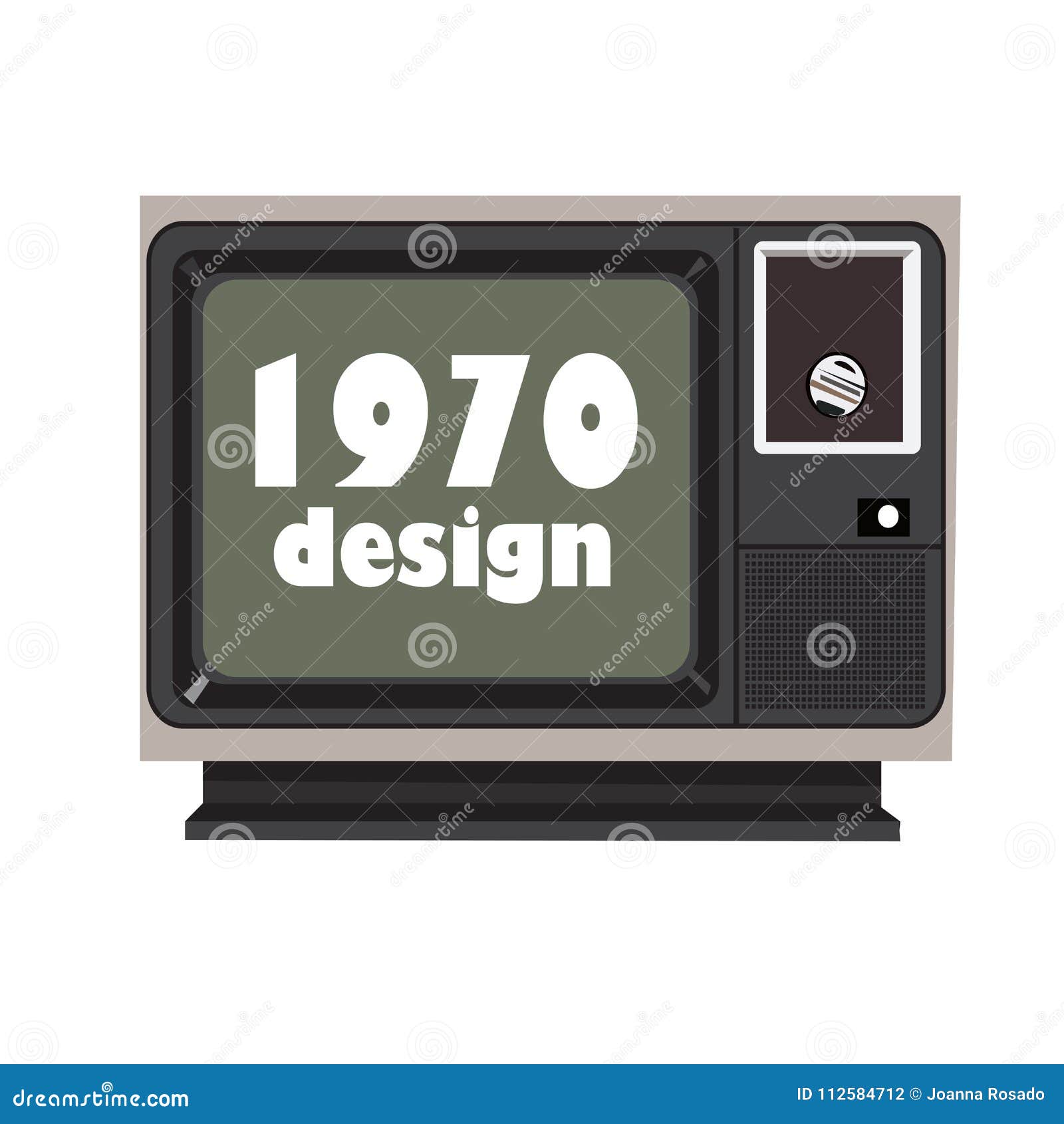 Vector 1970s Tv Illustration. Retro Vintage Electronics. Stock Vector ...