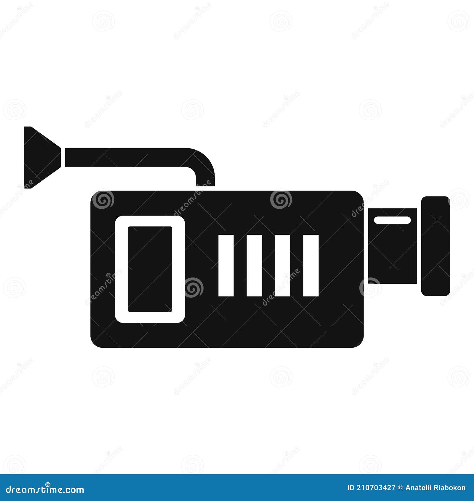 Tv Video Camera Icon, Simple Style Stock Vector - Illustration of ...