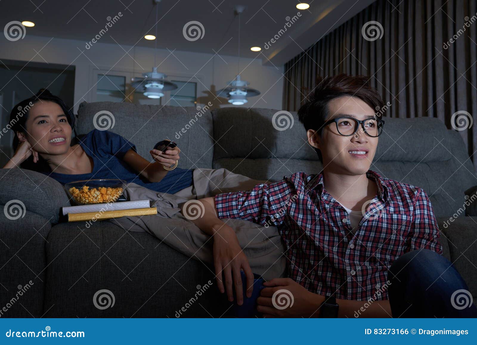 Tv watchers stock photo. Image of episode, program, resting - 83273166