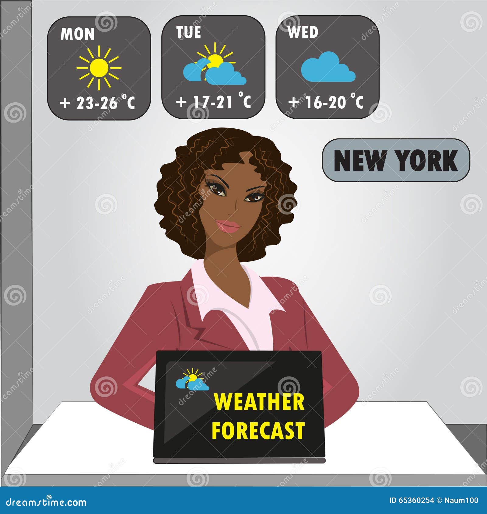 Weather Reporter Vector Illustration | CartoonDealer.com #41920828