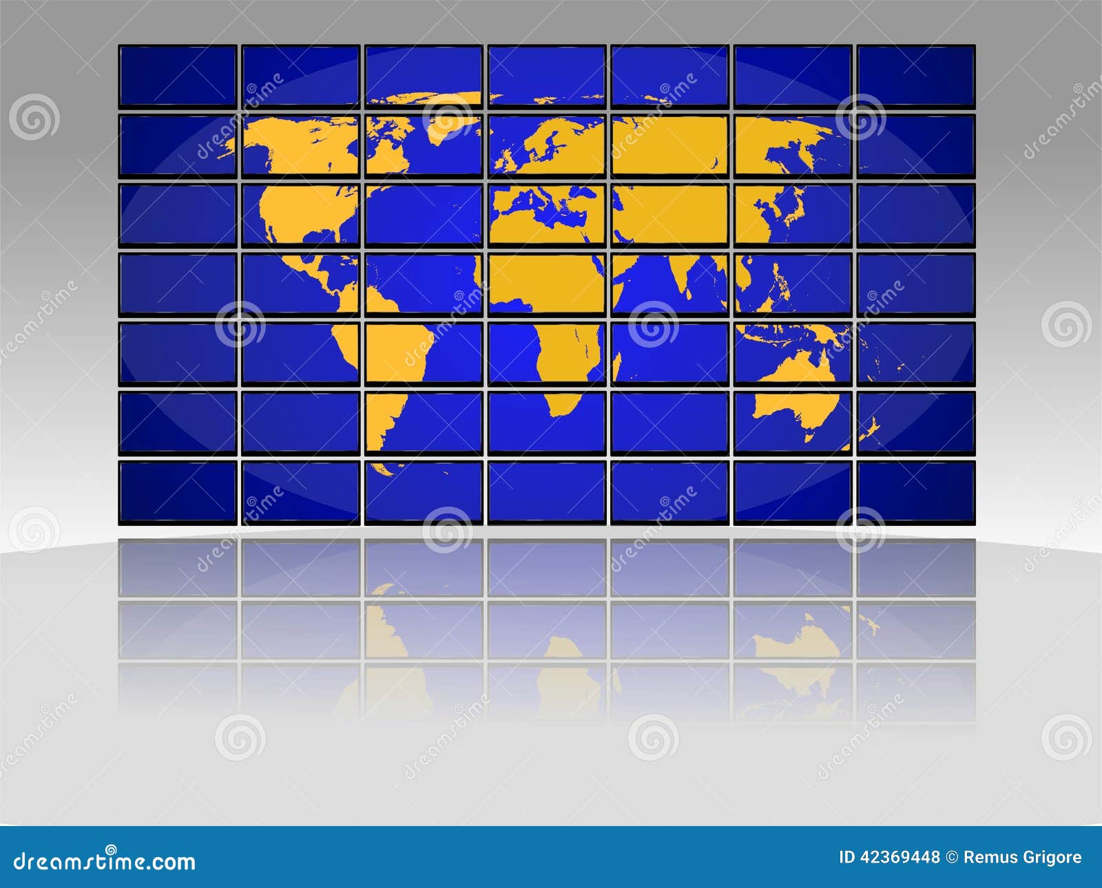 TV world map stock illustration. Illustration of television - 42369448