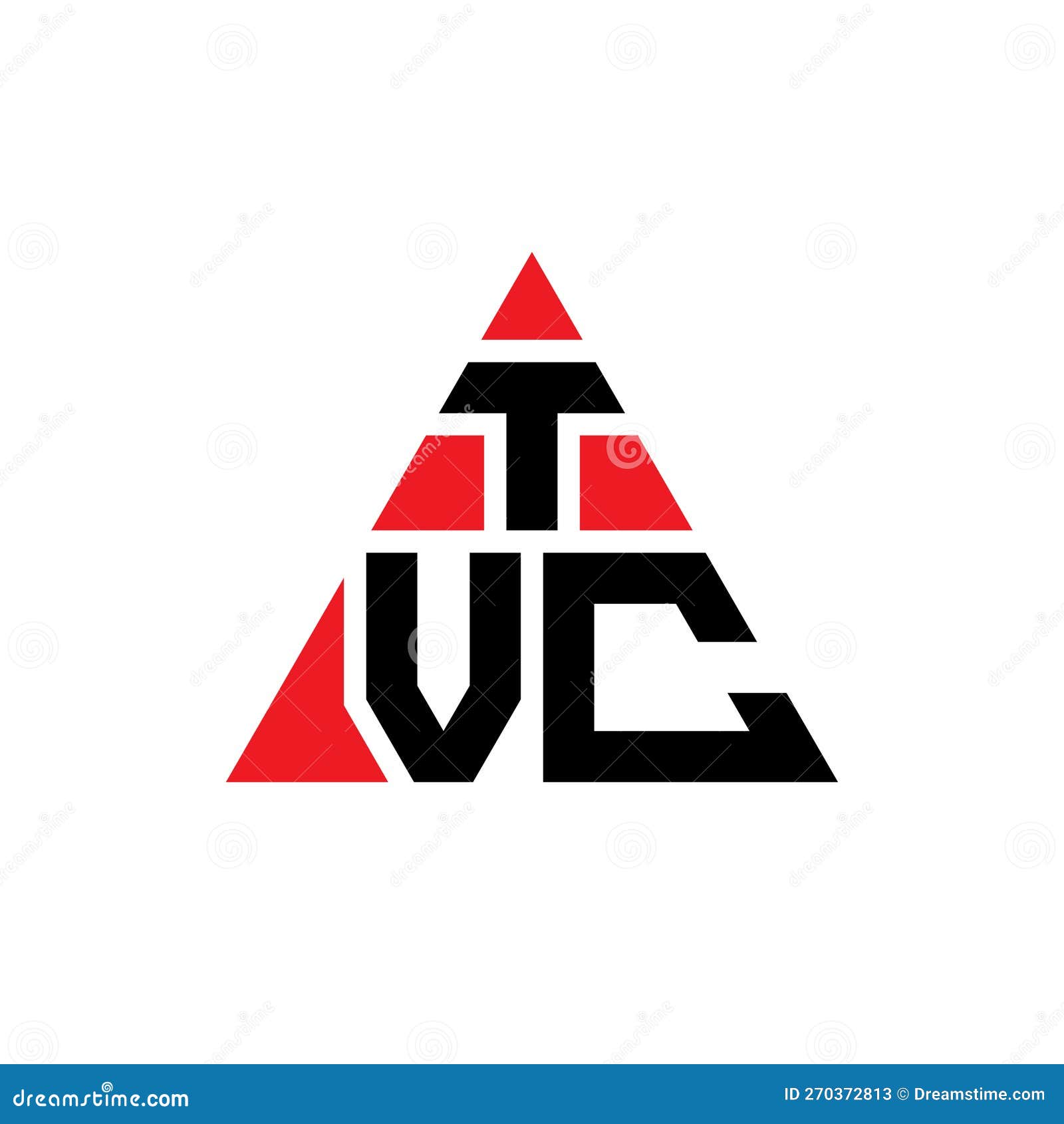 TVC Triangle Letter Logo Design with Triangle Shape. TVC Triangle Logo ...