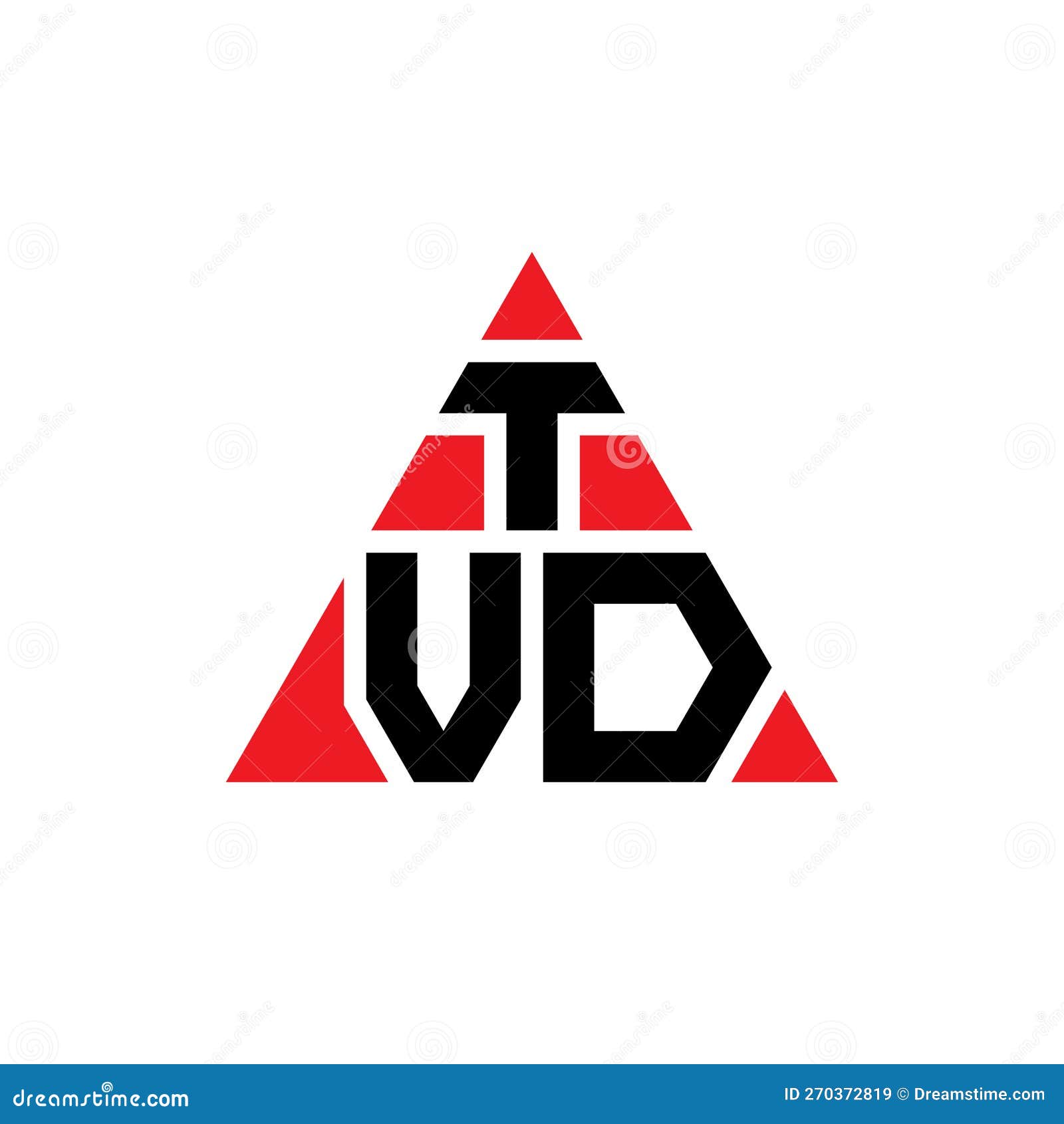 TVD Triangle Letter Logo Design with Triangle Shape. TVD Triangle Logo ...