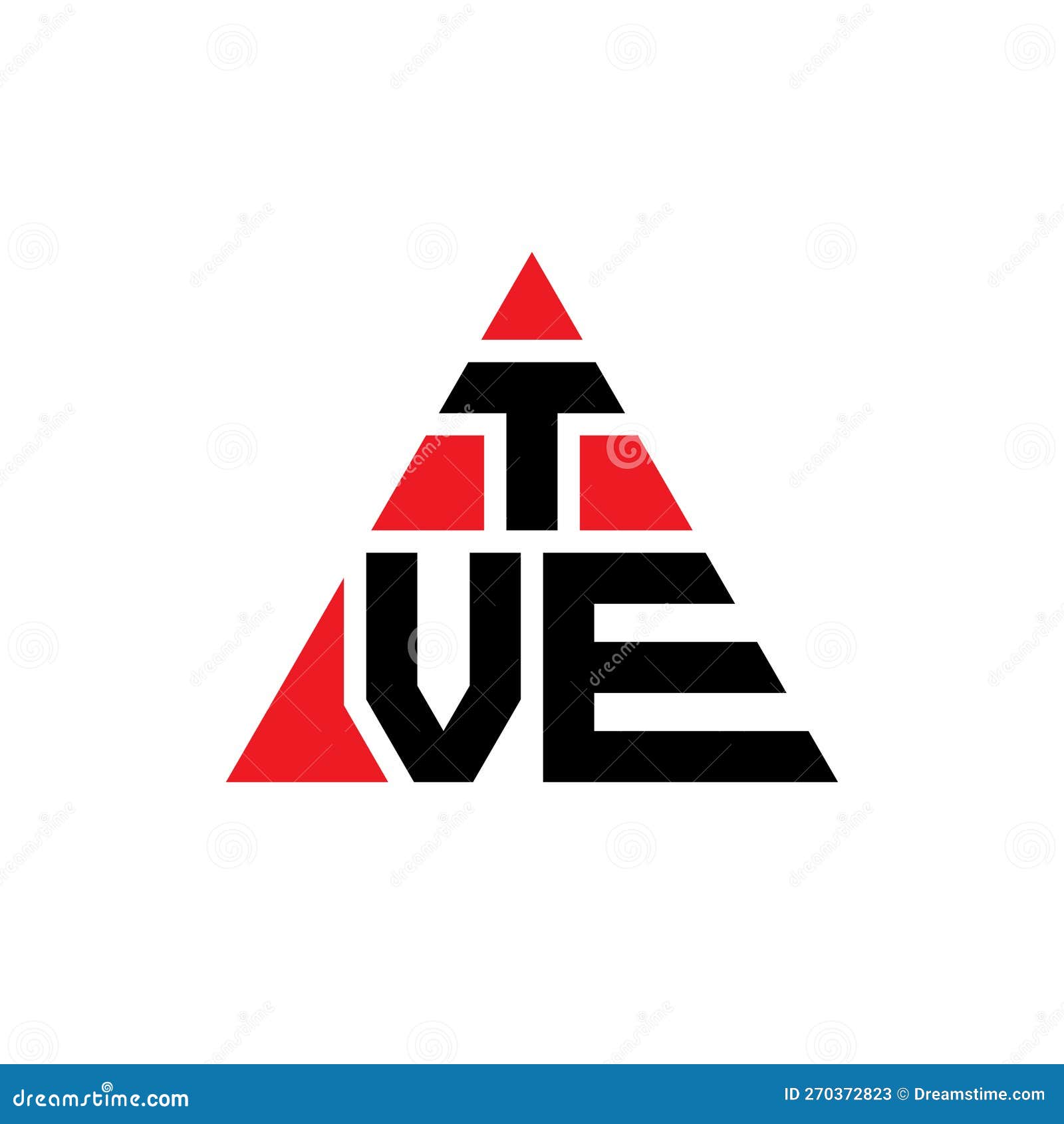 TVE Triangle Letter Logo Design with Triangle Shape. TVE Triangle Logo ...