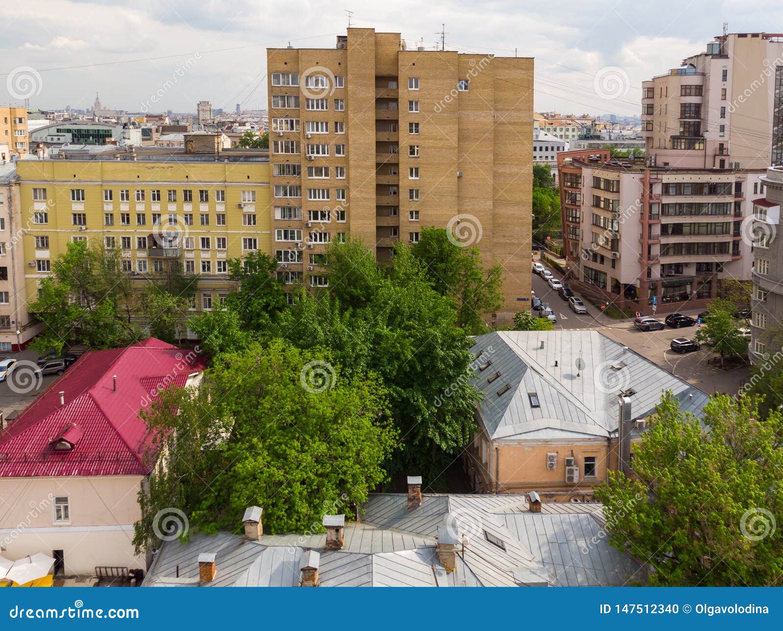 The Tverskoy Administrative District of Moscow, Russia. Stock Photo ...