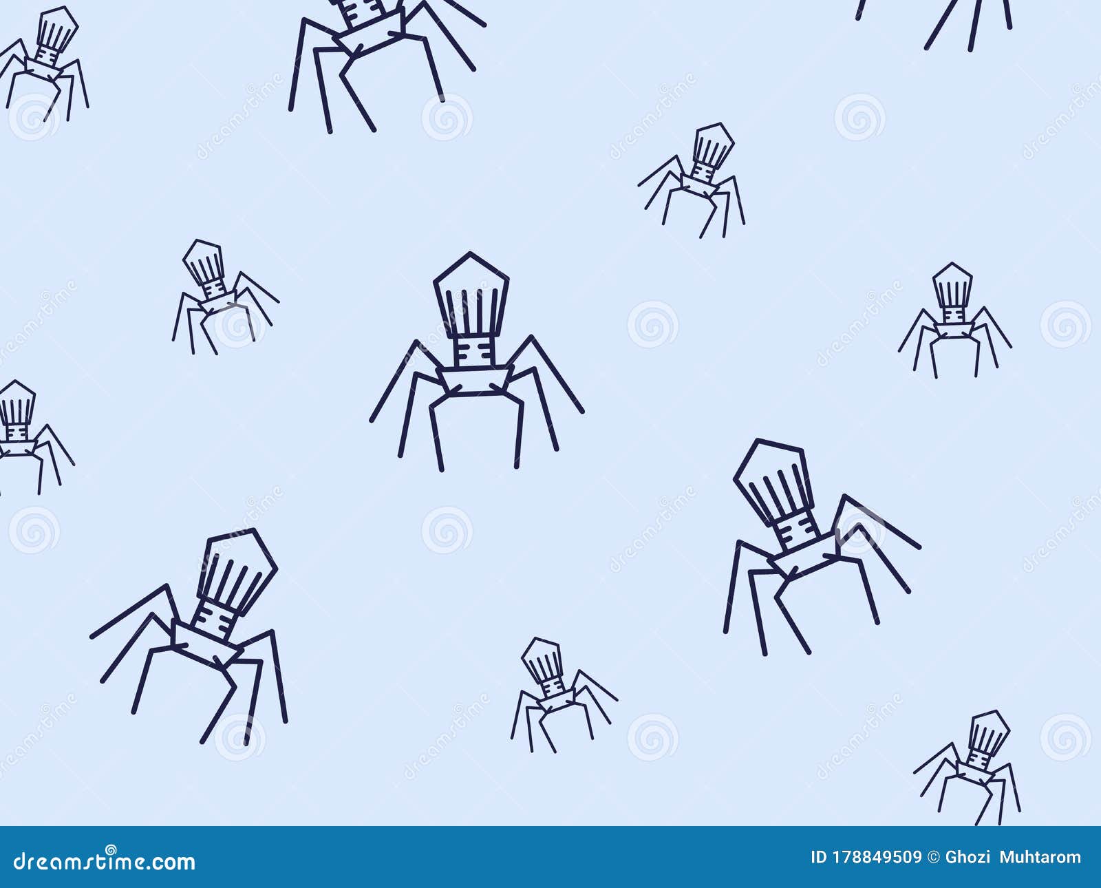 Tvirus Icon Pattern Texture Background with Blue Color and Line Style ...
