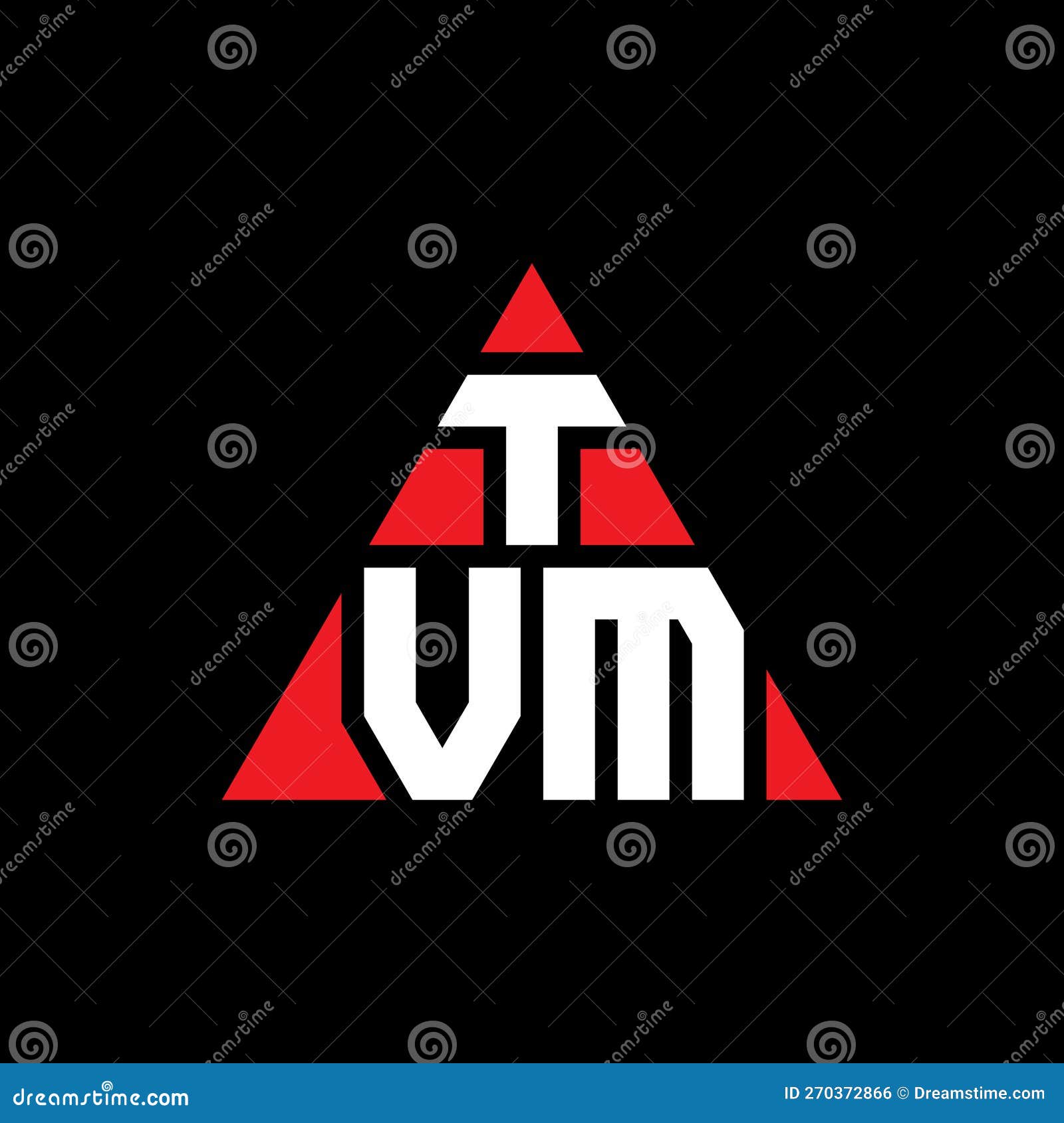TVM Triangle Letter Logo Design with Triangle Shape. TVM Triangle Logo ...