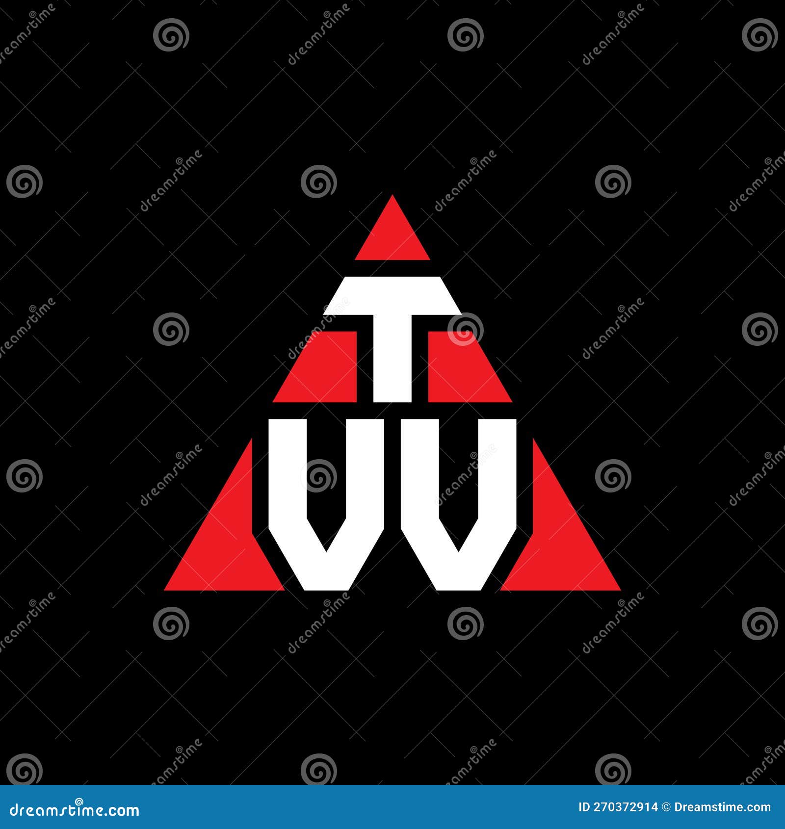 TVV Triangle Letter Logo Design with Triangle Shape. TVV Triangle Logo ...