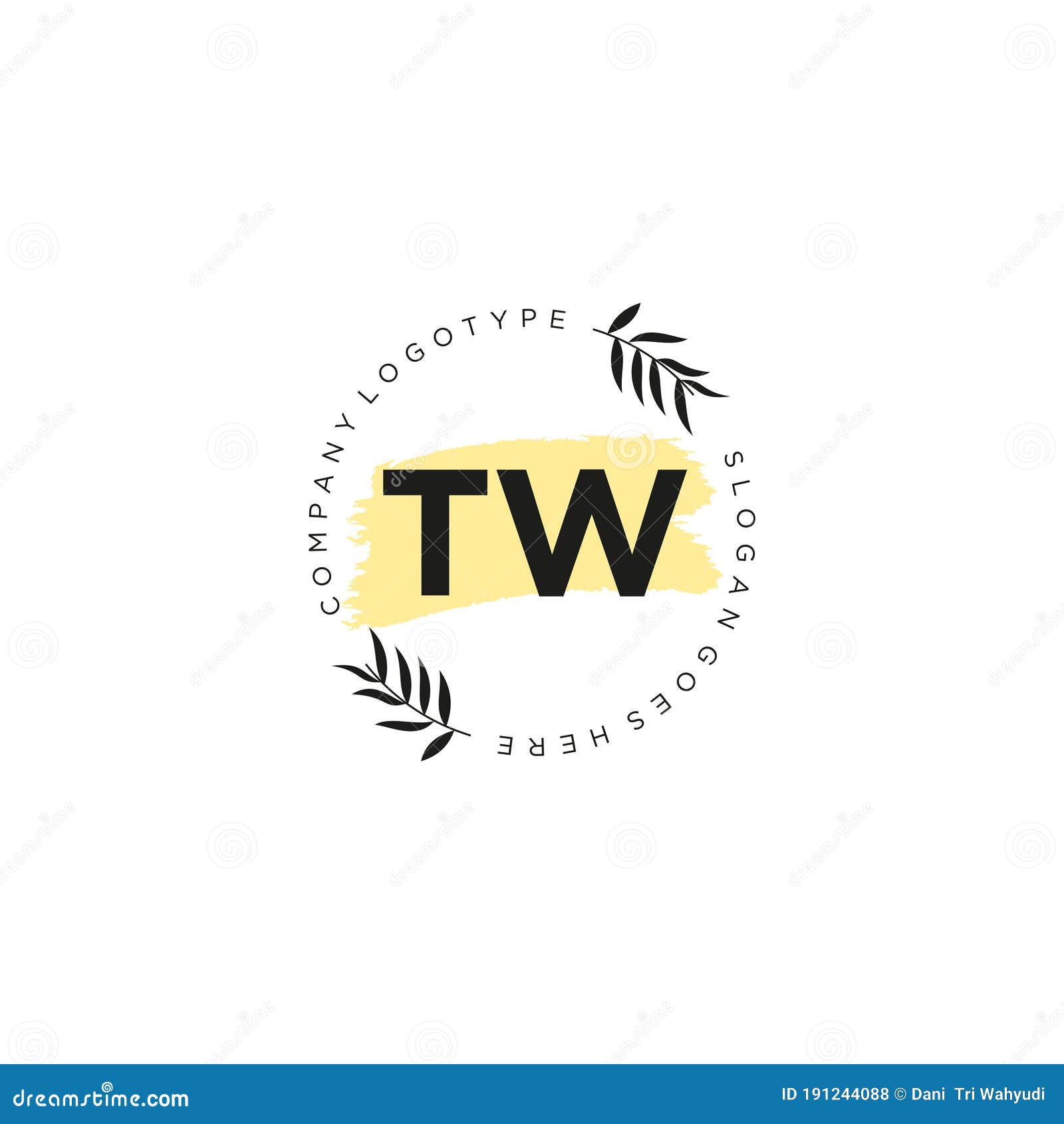 TW Letter Logo Icon Design Template Elements Stock Vector ...