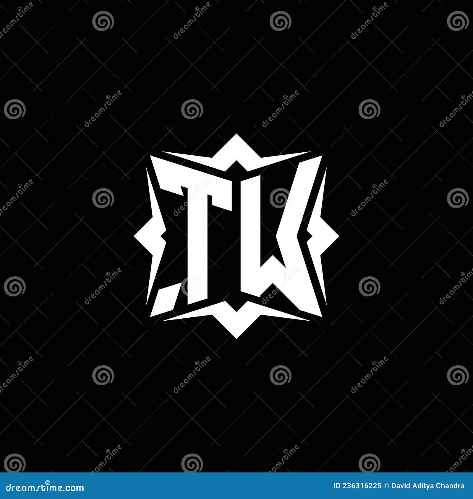 TW Logo Monogram Geometric Modern Design Stock Vector - Illustration of ...