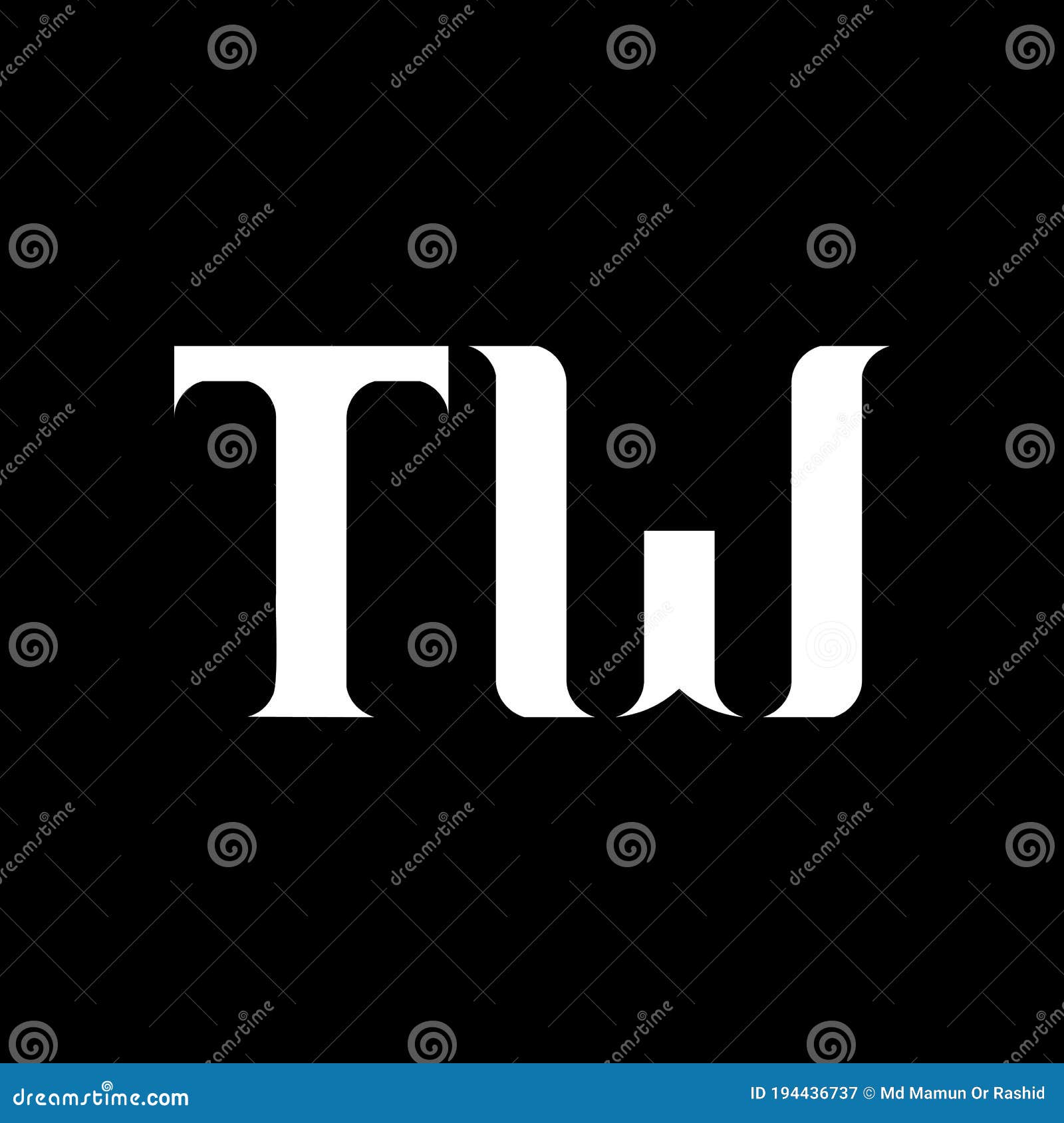 TW T W Letter Logo Design. Initial Letter TW Linked Circle Uppercase ...