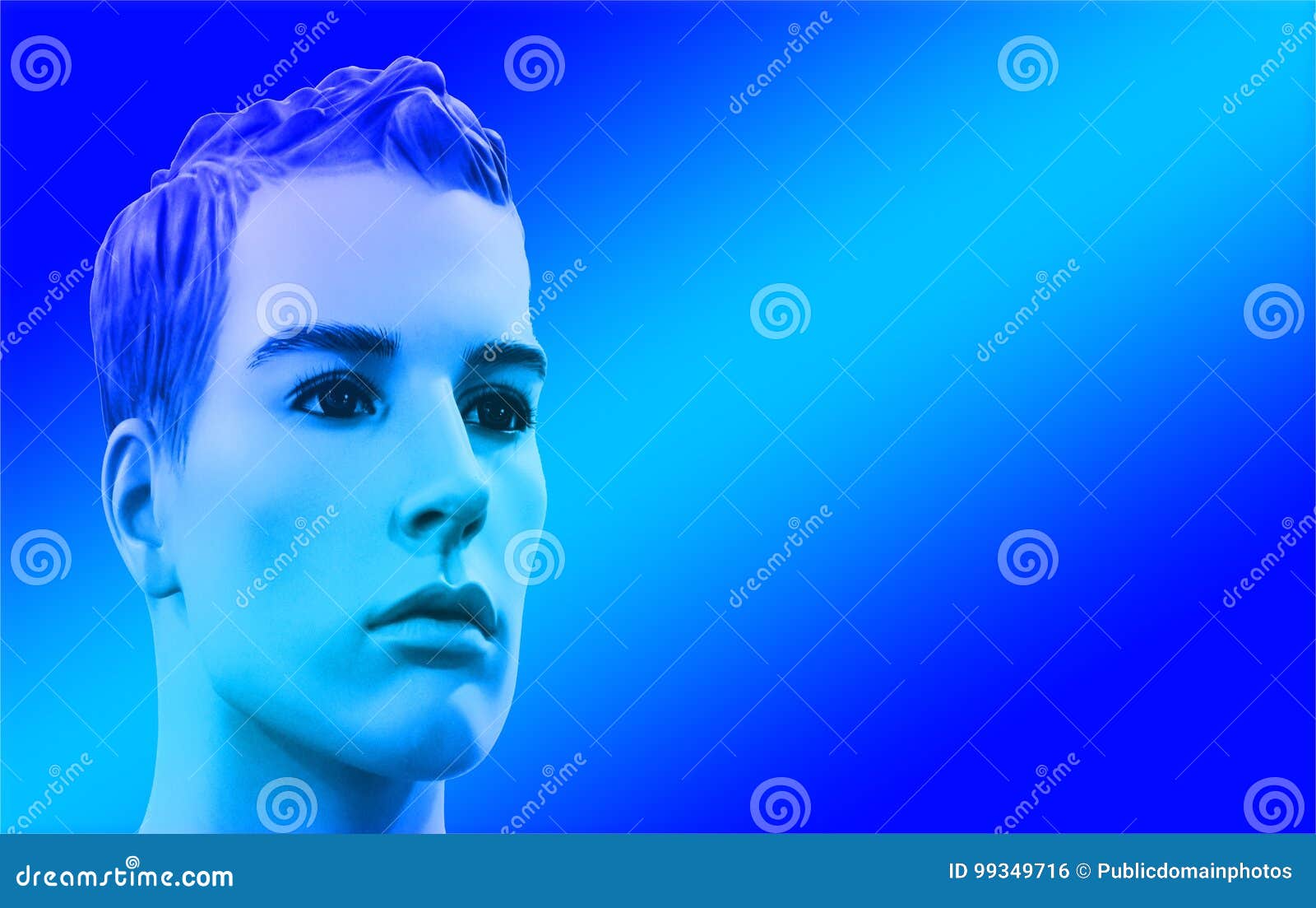 Twarz Niebieski Nos Obraz. Obraz: 99349716