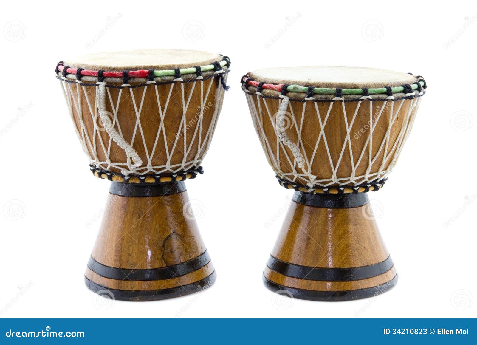 Twee Afrikaanse trommels stock afbeelding. Afbeelding bestaande uit ...