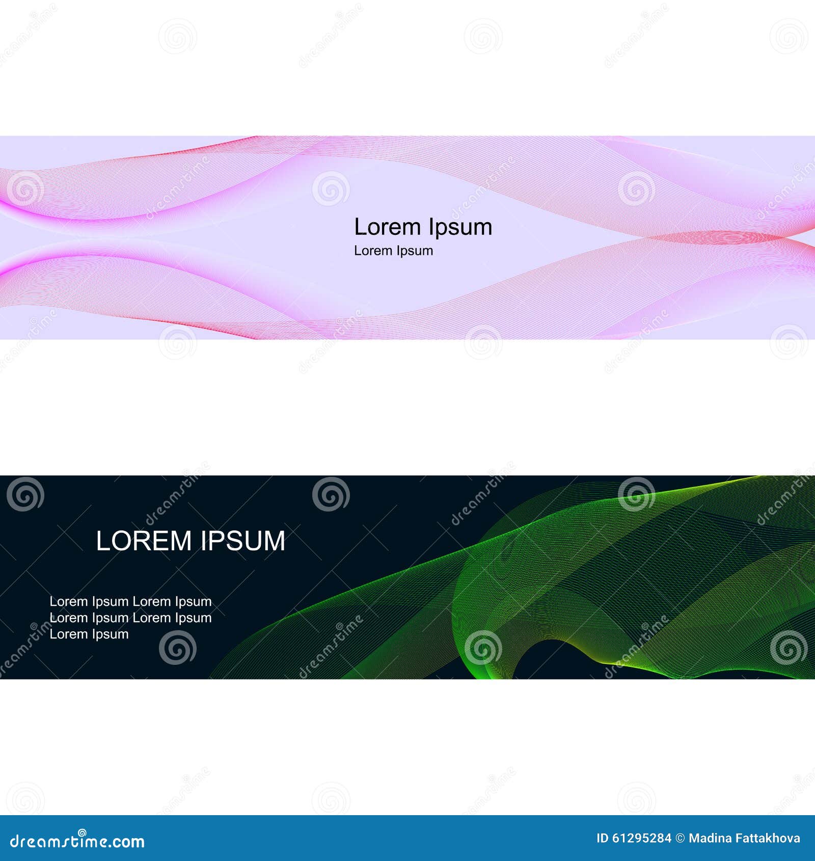 Twee Banners Met Web Van Dunne Lijnen Vector Illustratie - Illustration ...