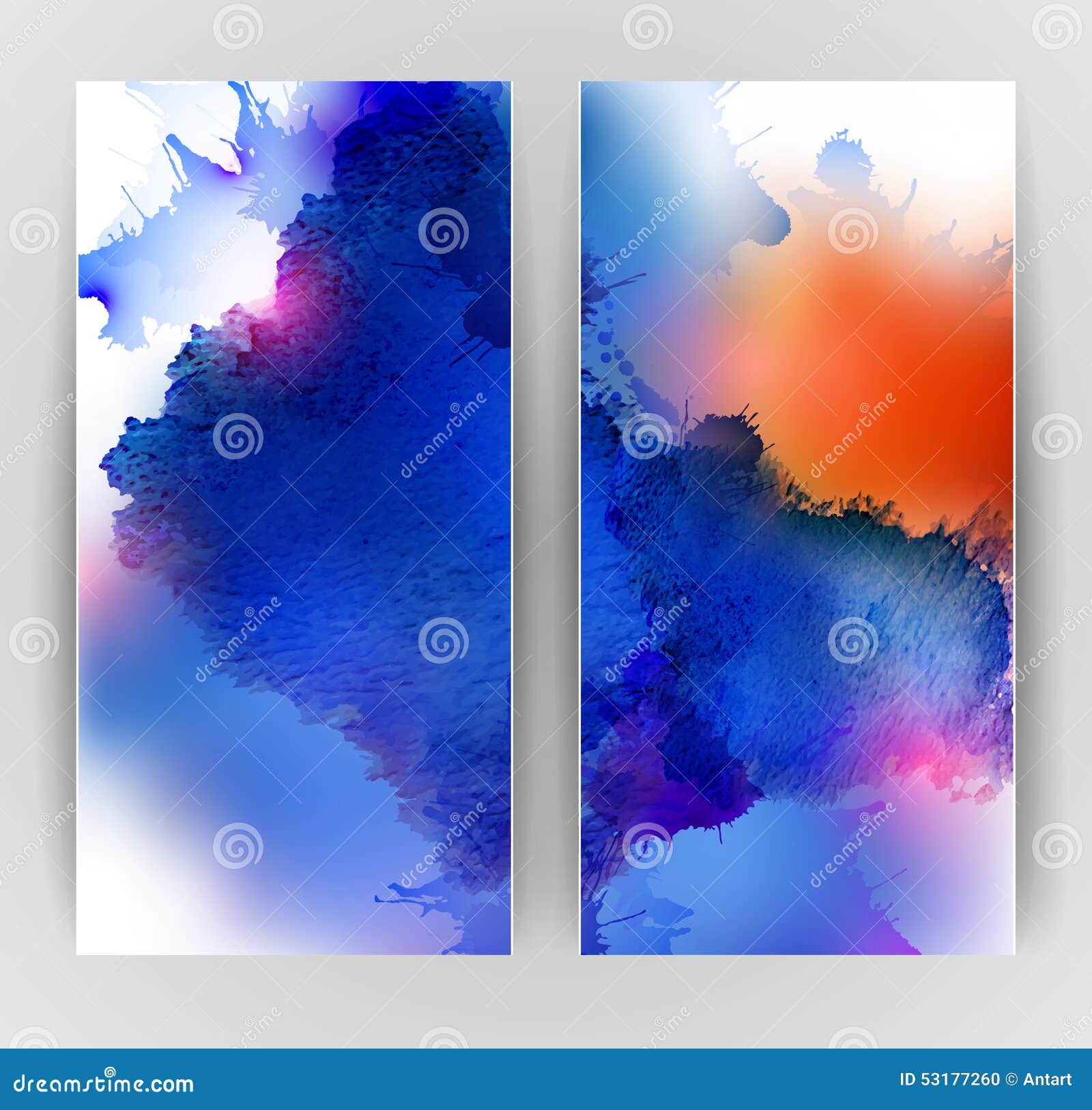 Twee bannersvlekken vector illustratie. Illustration of vlek - 53177260