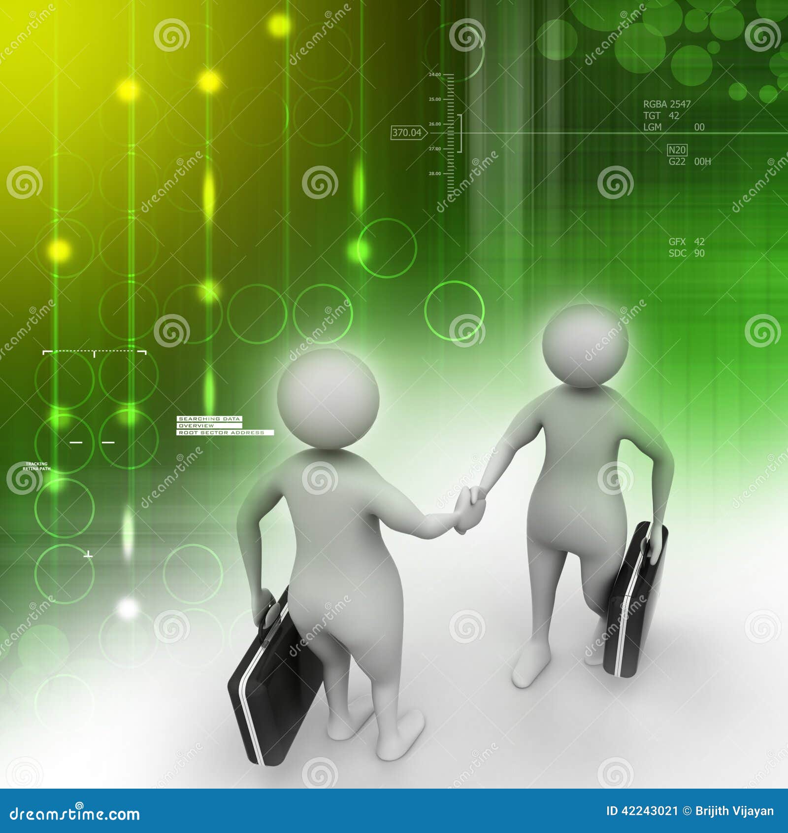 Twee Bedrijfsmensen Communiceren Samen Stock Illustratie - Illustration ...