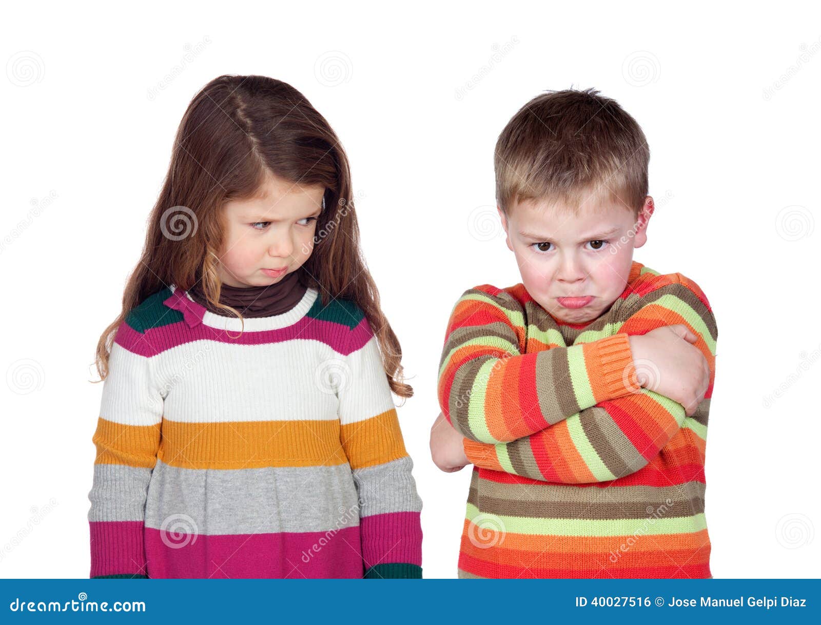 Twee boze kinderen stock foto. Image of boos, haar, familie - 40027516