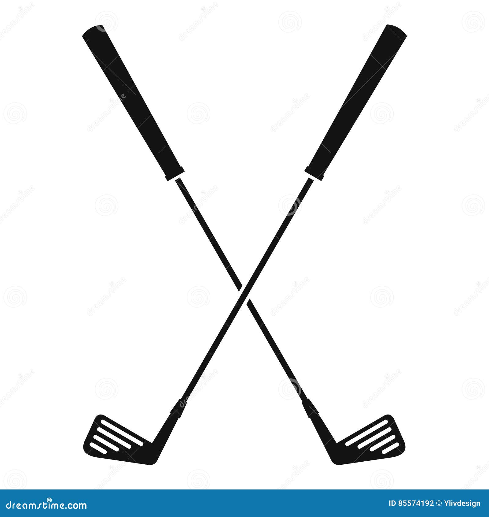 Twee Golfclubspictogram, Eenvoudige Stijl Vector Illustratie ... Twee Golfclubspictogram, Eenvoudige Stijl Vector Illustratie ...