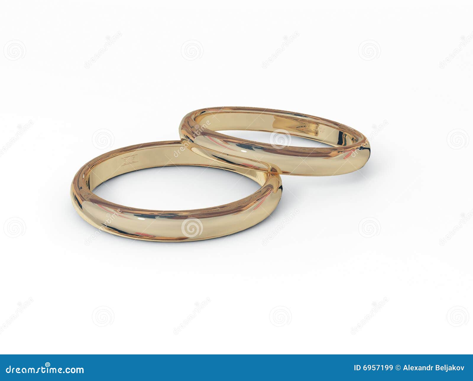 Twee gouden ringen stock illustratie. Illustration of schoonheid - 6957199