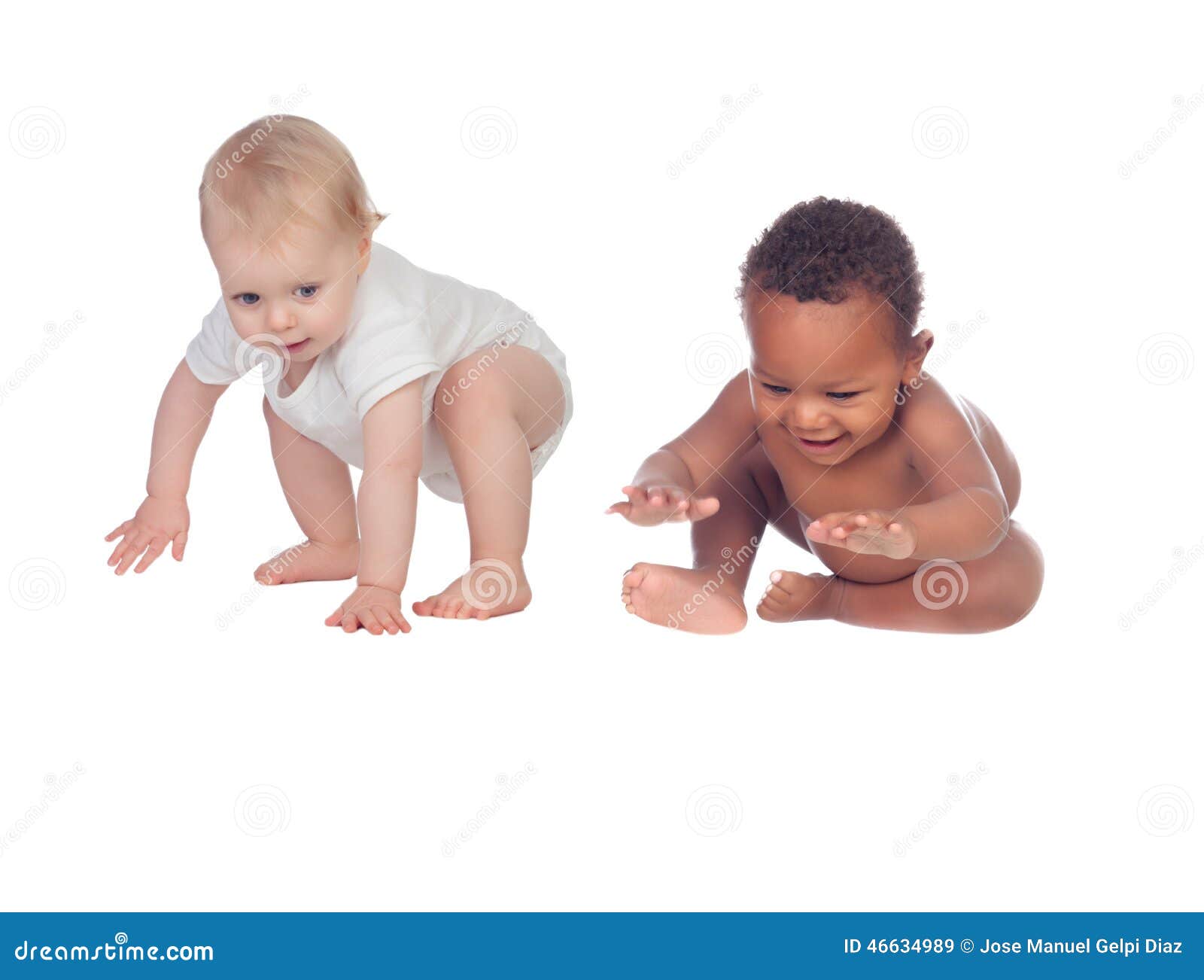 Twee Grappige Babys Die Leren Te Lopen Stock Afbeelding - Image of ...