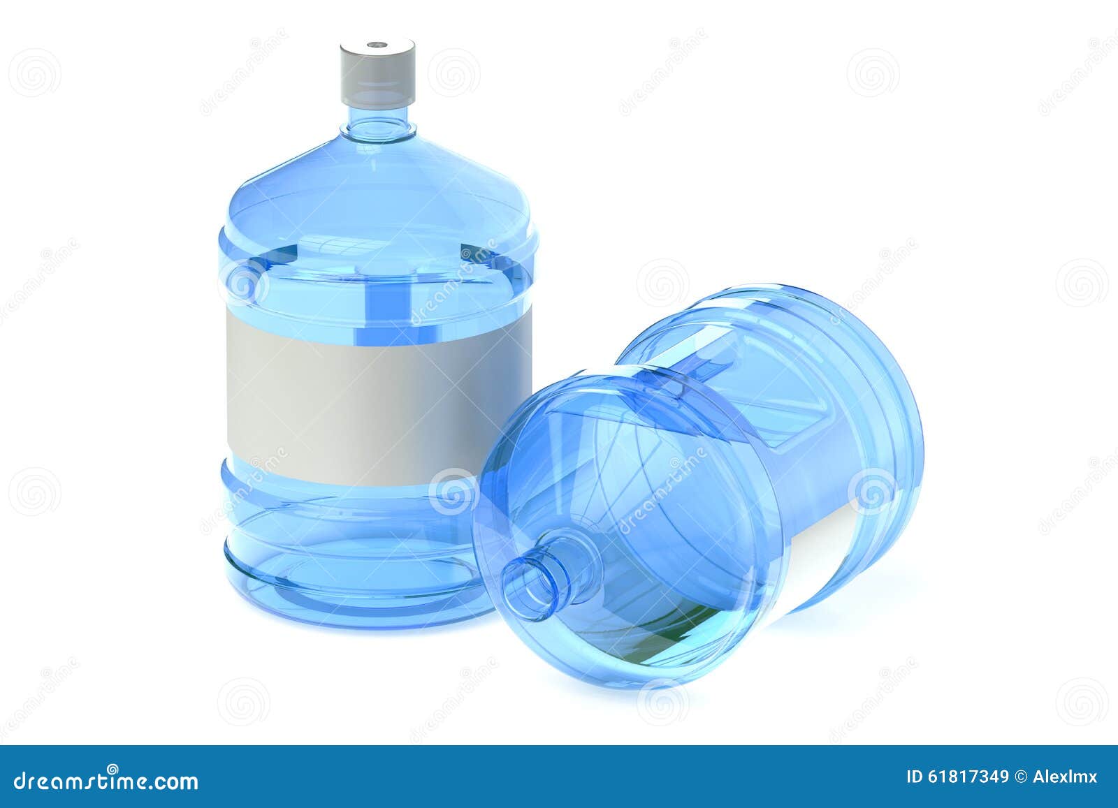 Twee grote flessen water stock illustratie. Illustration of etiket ...