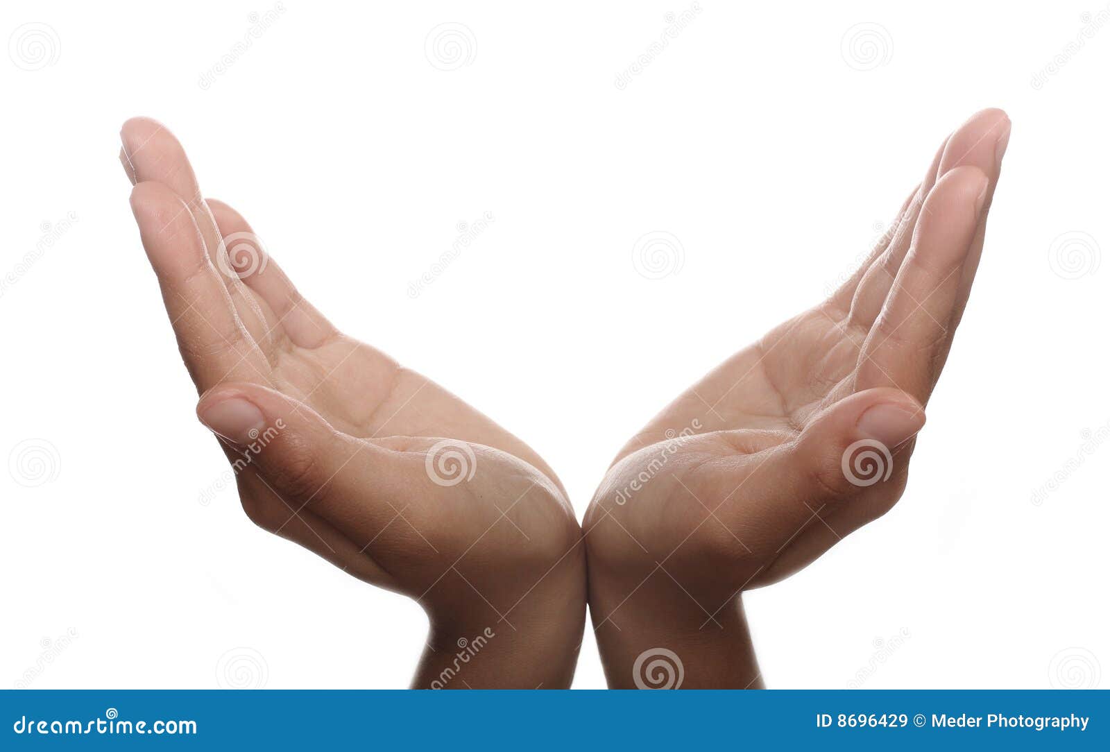 Twee handen open in gebed stock afbeelding. Image of mediteren - 8696429