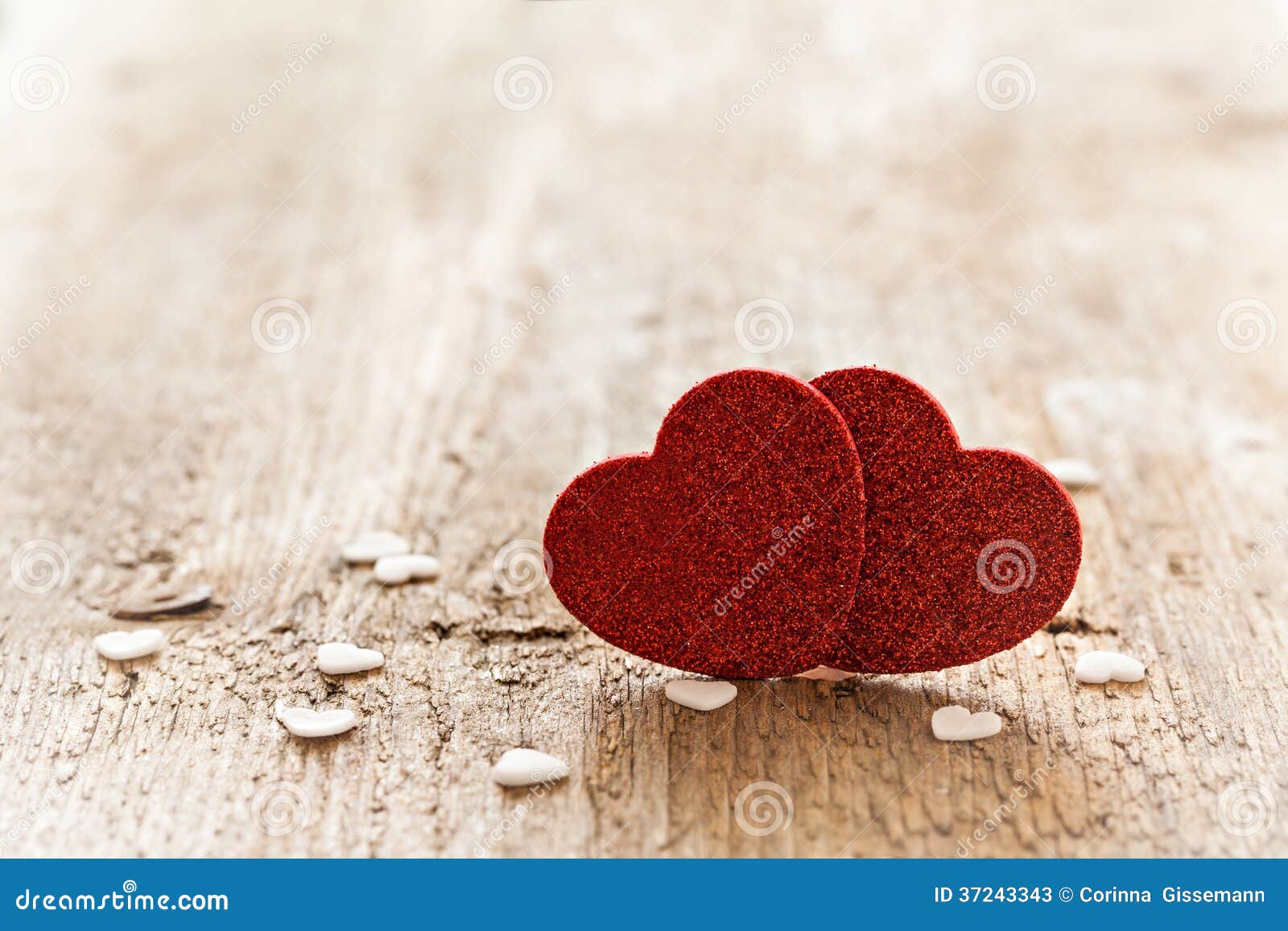 Twee harten stock afbeelding. Image of kaart, harten - 37243343