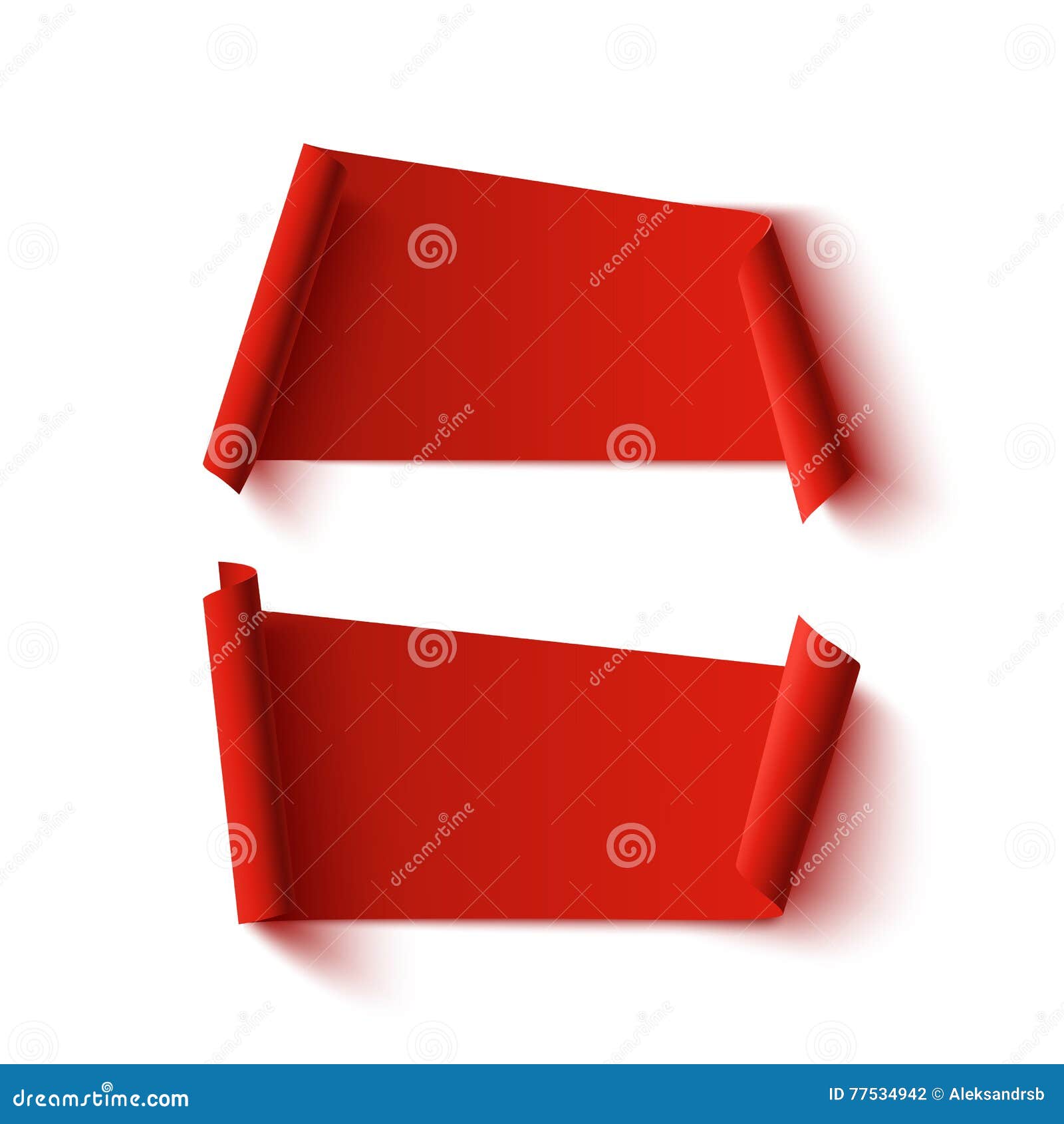 Twee Lege, Rode, Abstracte Banners Vector Illustratie - Illustration of ...