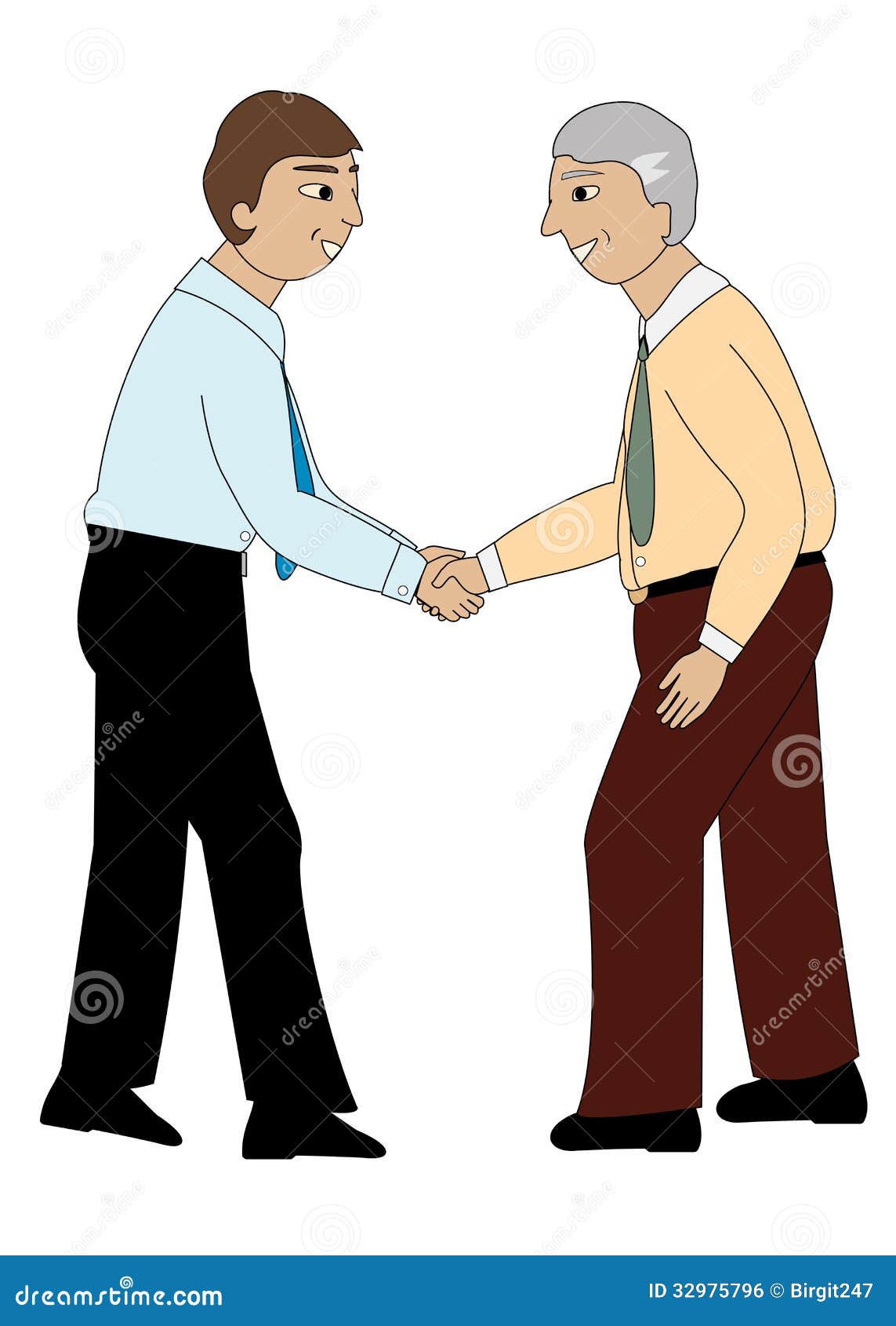 Twee Mensen Die Handen Schudden Vector Illustratie - Illustration of ...