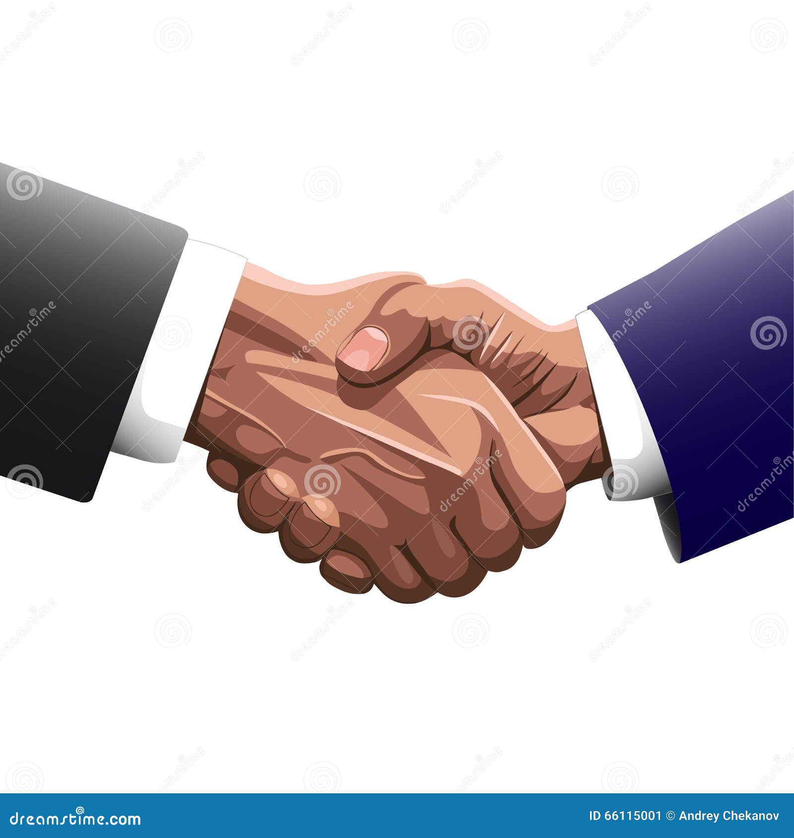 Twee Mensen Die Handen Schudden Vector Illustratie - Illustration of ...