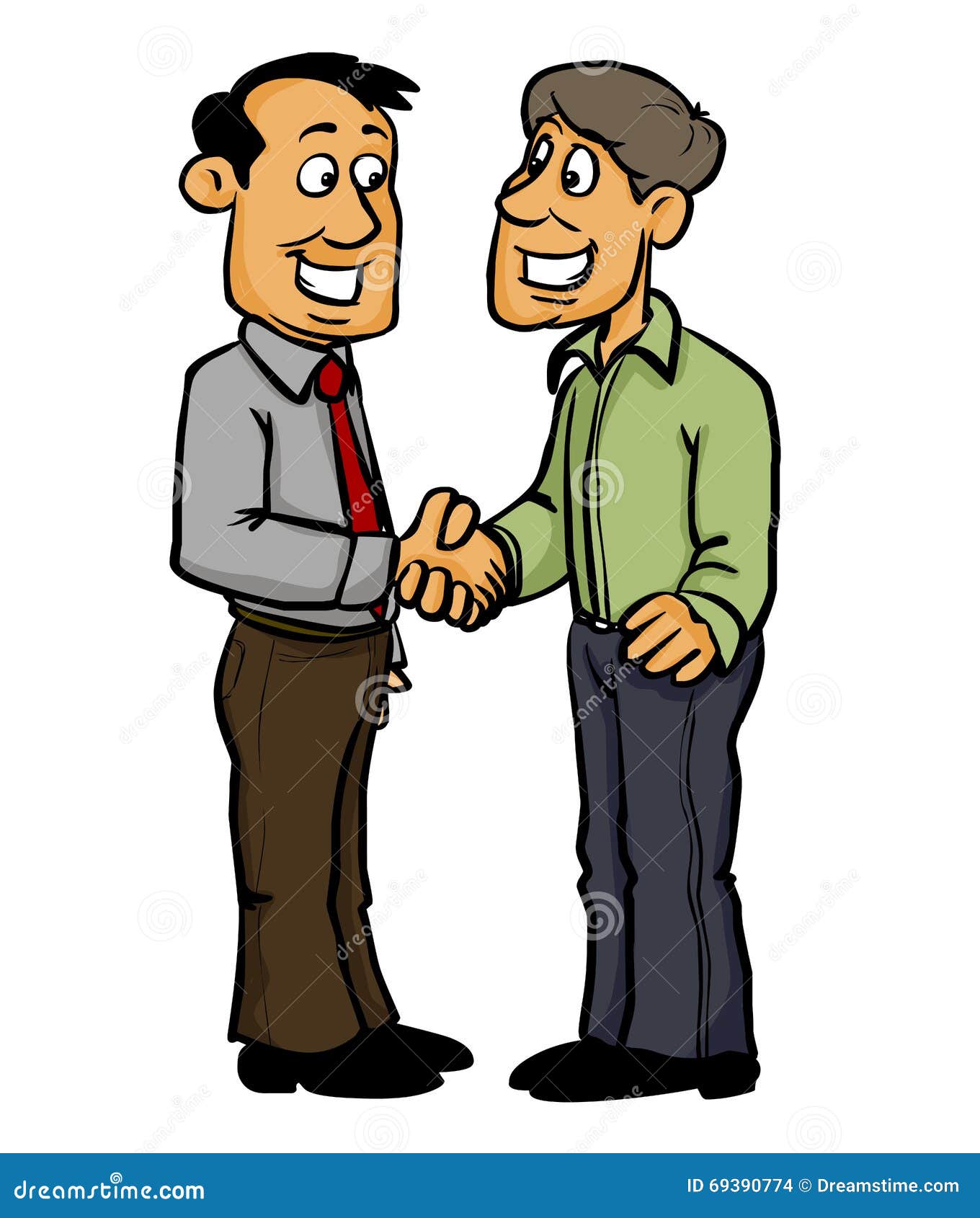 Twee Mensen Die Handen Schudden Stock Illustratie - Illustration of ...