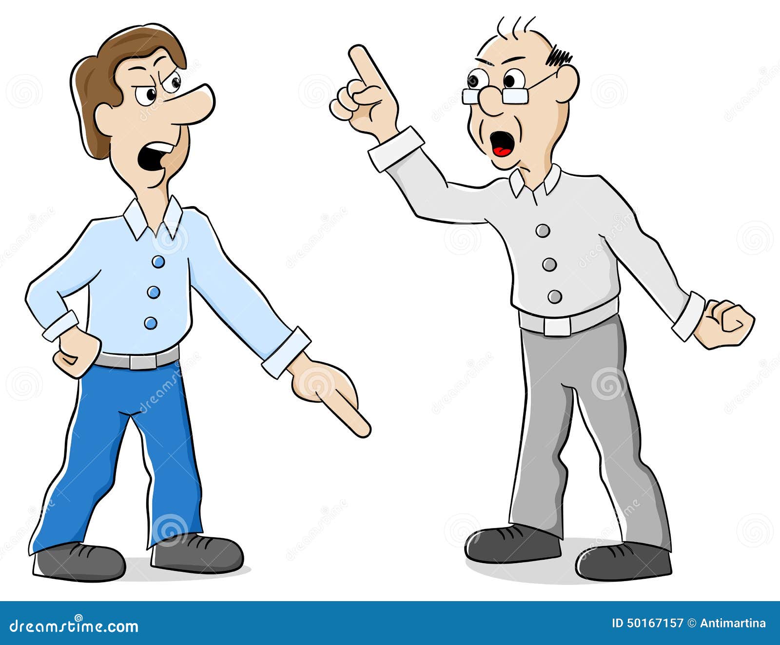 Twee Mensen Zijn Van Verschillende Mening Vector Illustratie ...