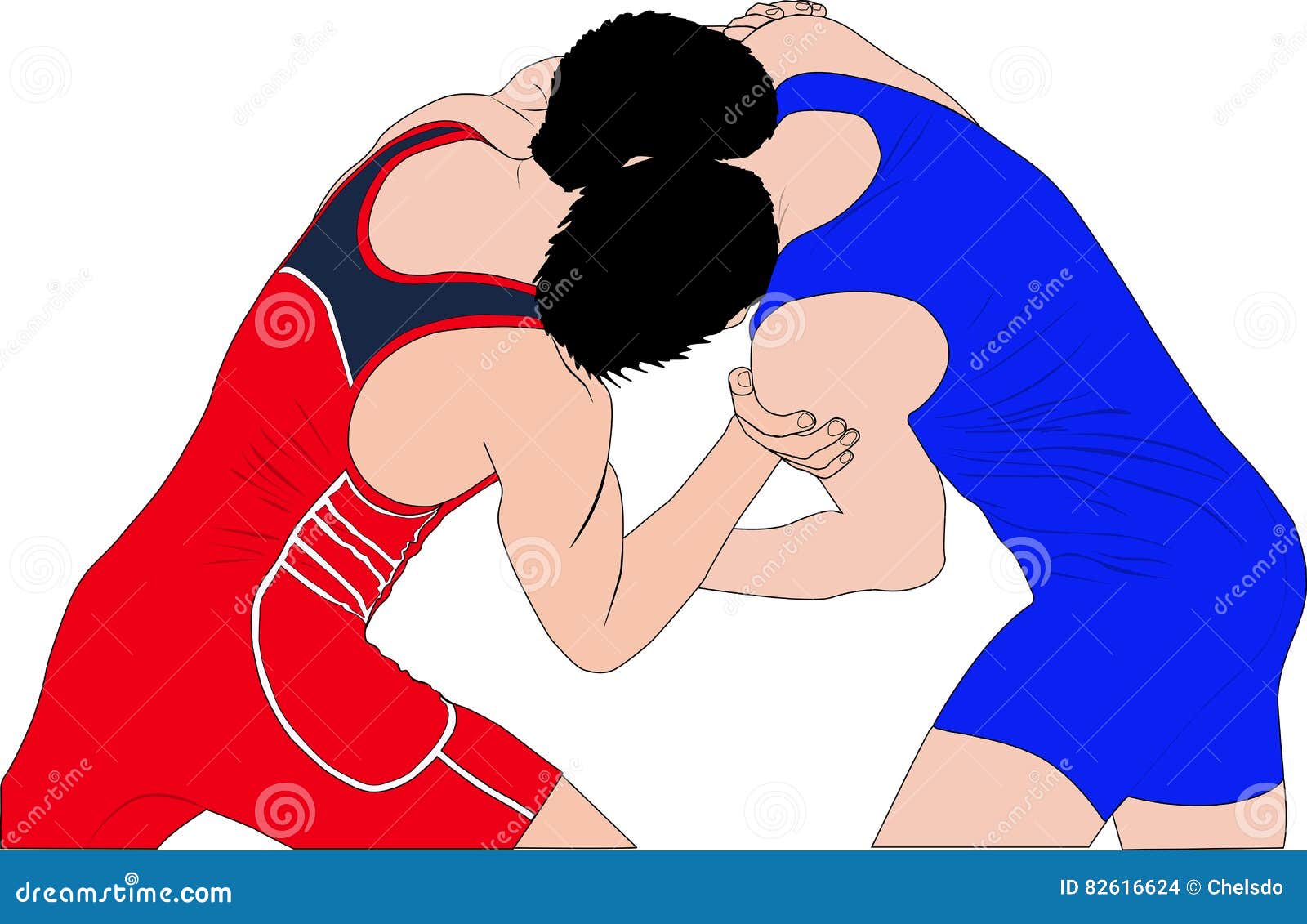 Twee Mensenworstelaars in Het Grieks-Romeinse Worstelen Redactionele ...