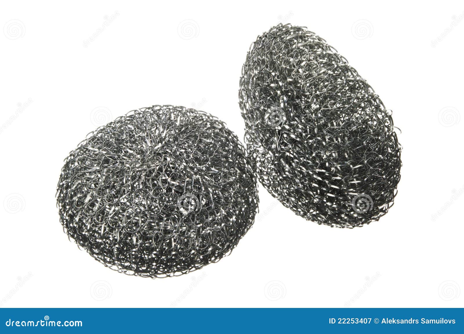 Twee metaalspons stock afbeelding. Image of zuiverheid - 22253407