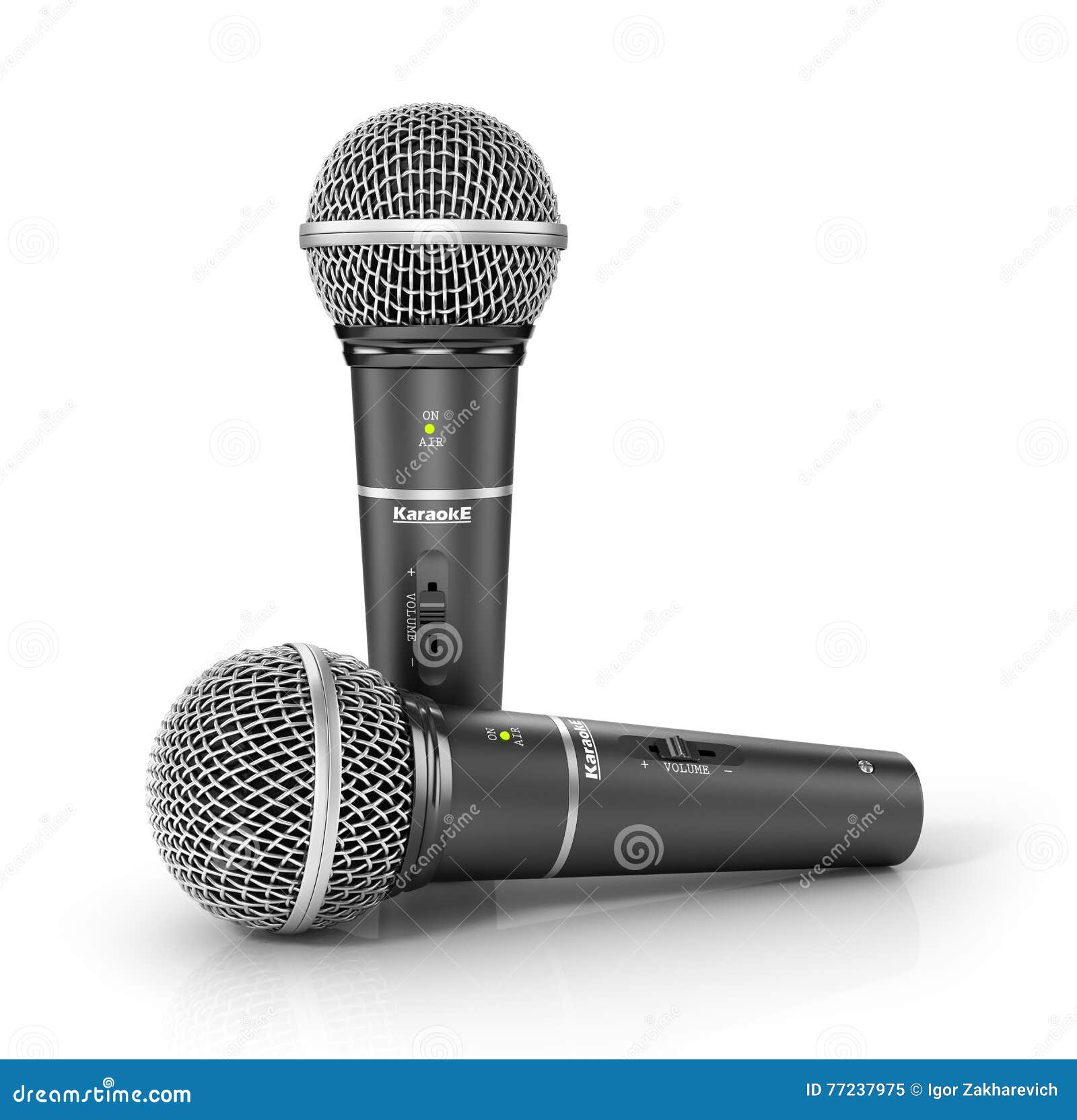 Twee Microfoons Op Een Witte Achtergrond Stock Illustratie ...