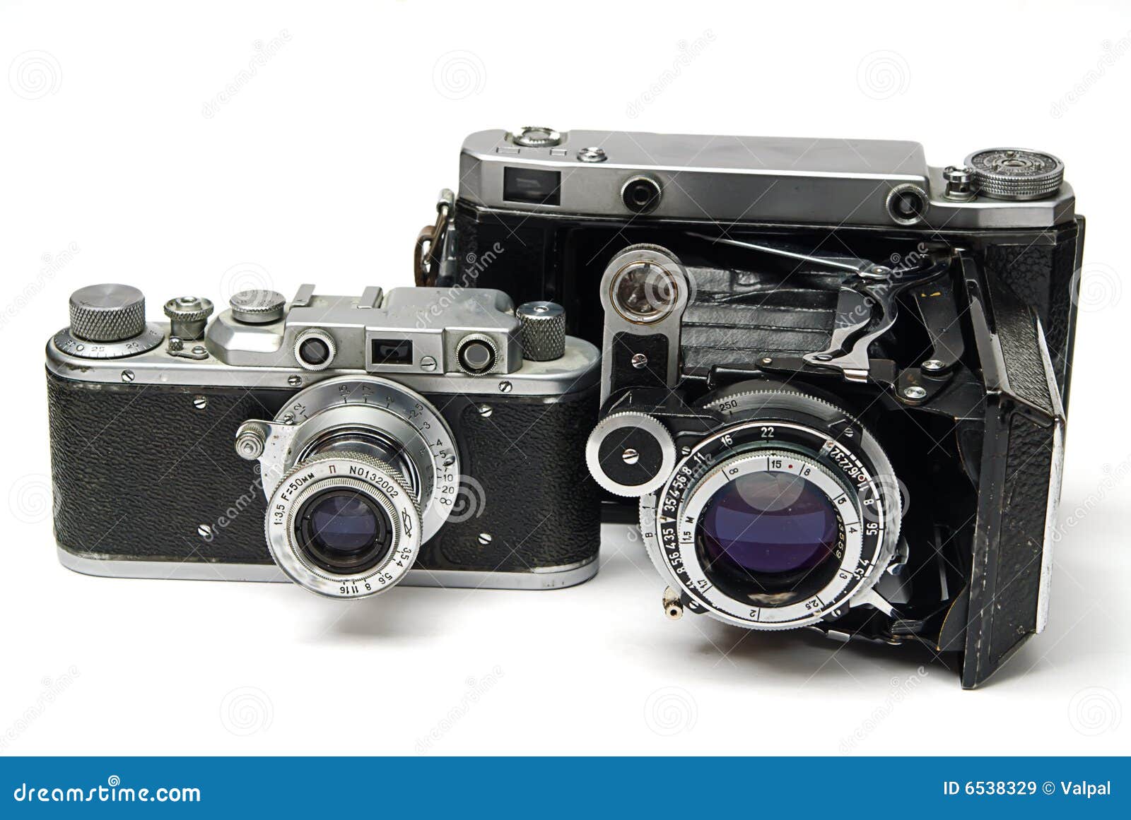 Twee oude camera's stock afbeelding. Image of antiquiteit - 6538329