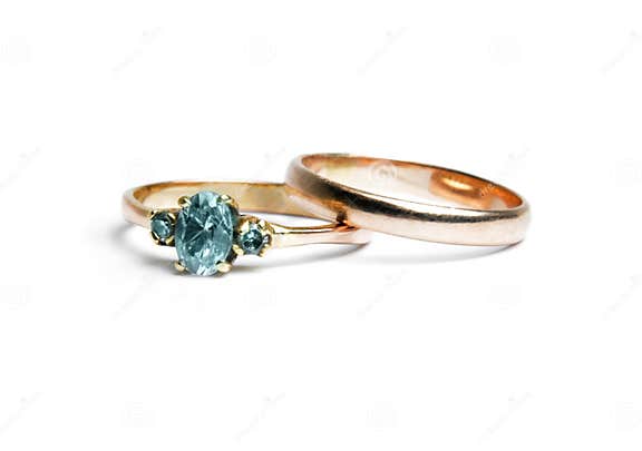Twee ringen stock afbeelding. Image of liefde, paar, juweel - 23550651