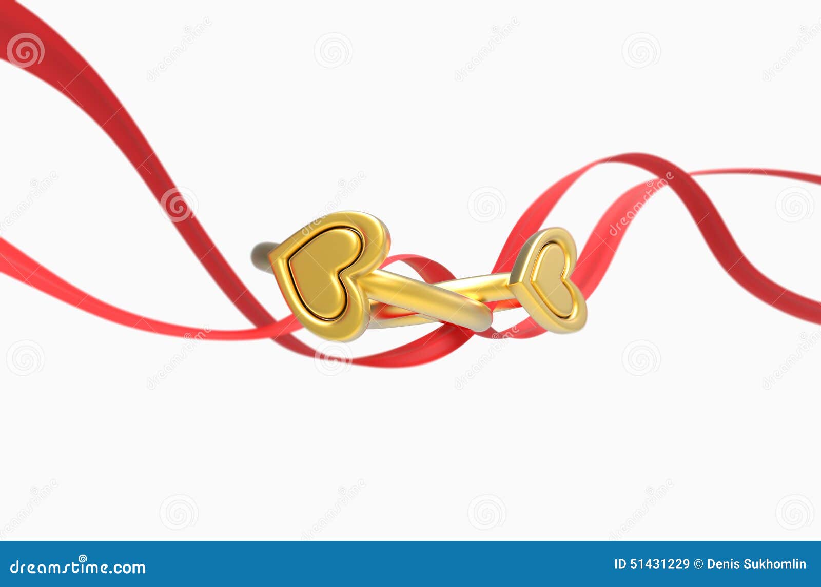 Twee ringen en een lint stock illustratie. Illustration of lint - 51431229