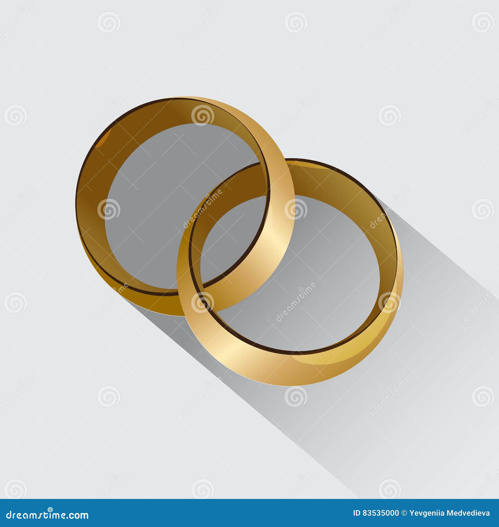 Twee Trouwringen Symbool Van Liefde Vector Illustratie - Illustration ...